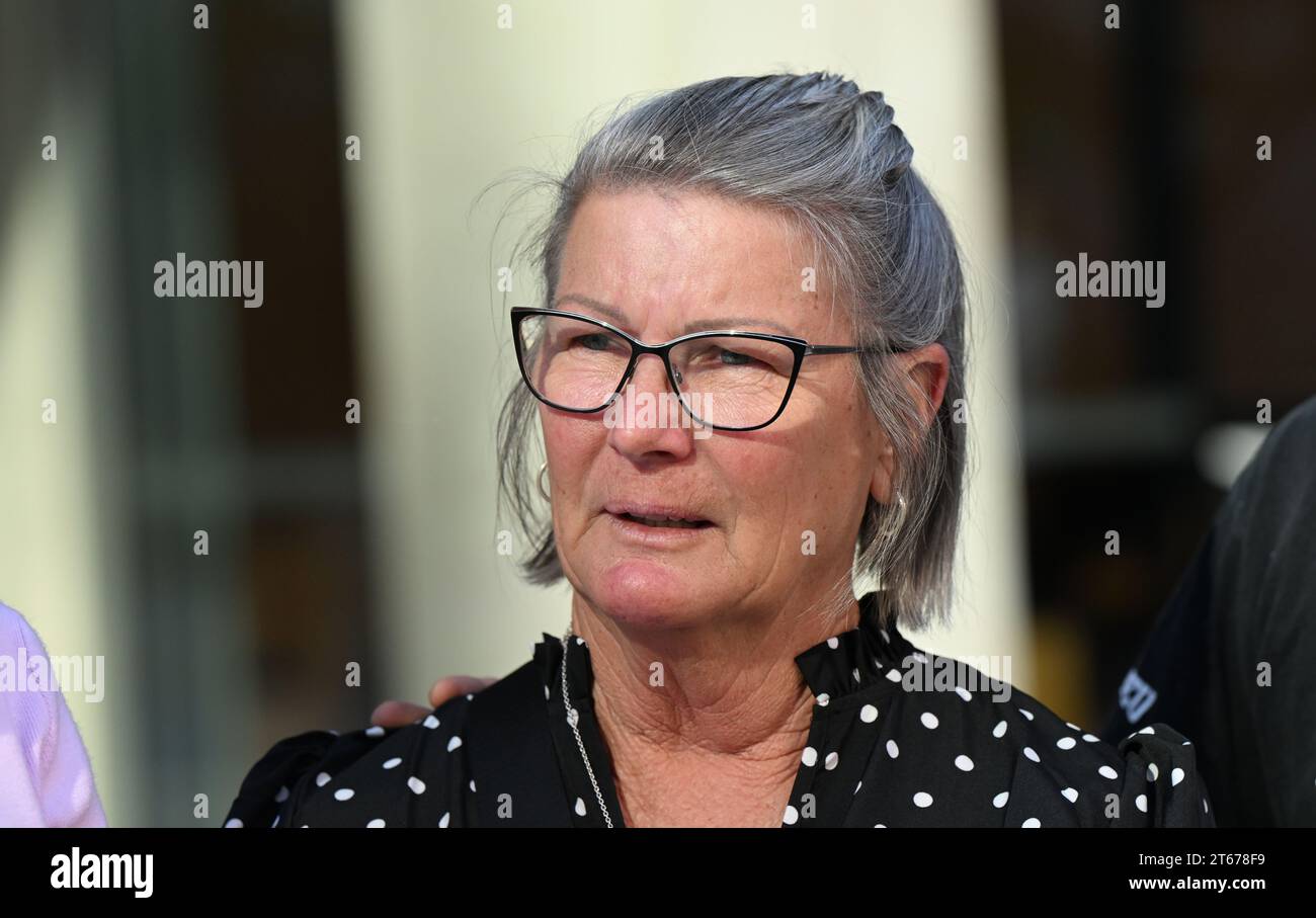 Brisbane, Australia. 09th Nov, 2023. Selina Finemore, mother of victim ...