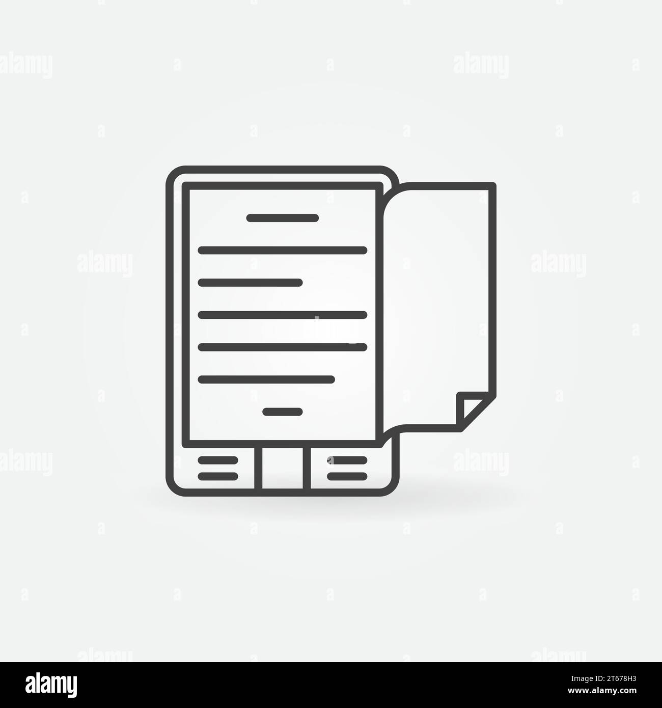 Ebook reader concept icon or symbol in thin line style Stock Vector ...