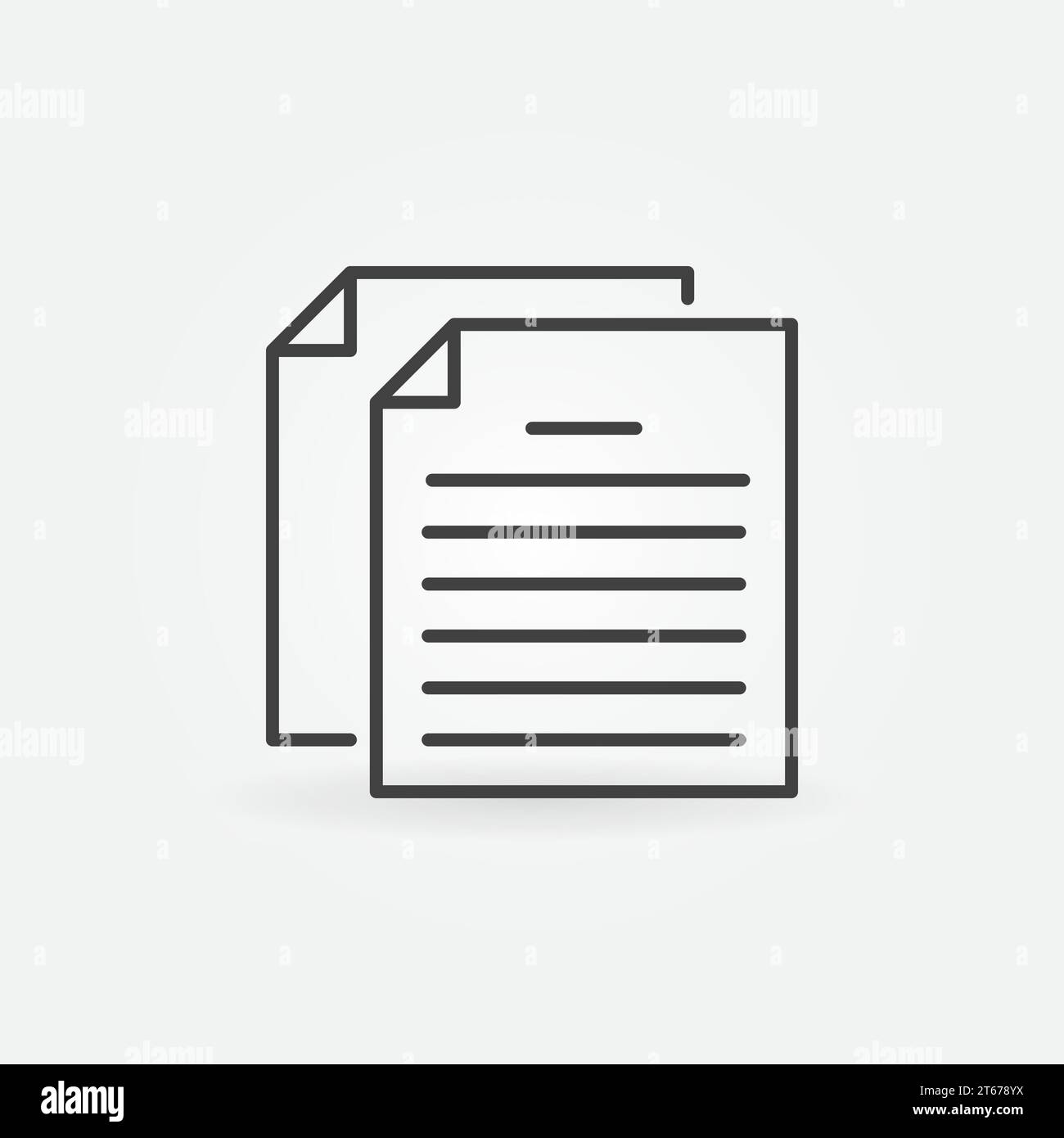 Papers or Documents vector concept icon or design element in thin line ...