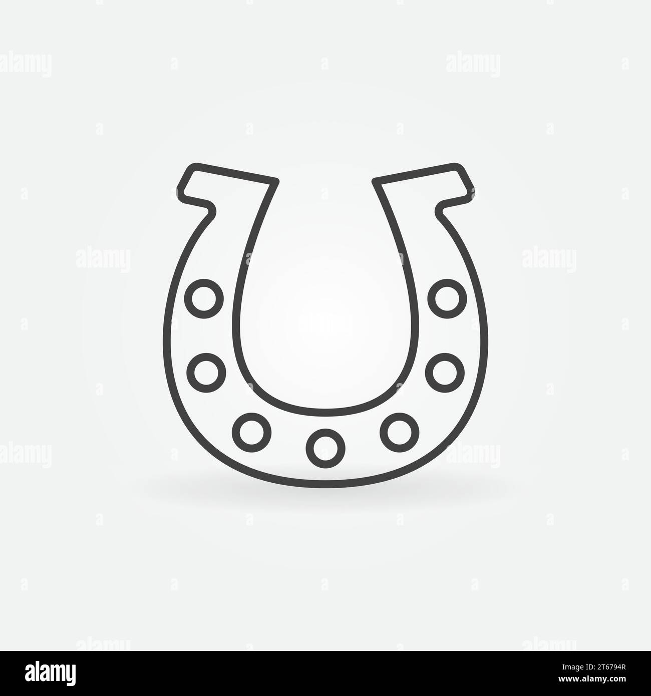 Horseshoe line icon. Vector simple horseshoe symbol or logo element in ...