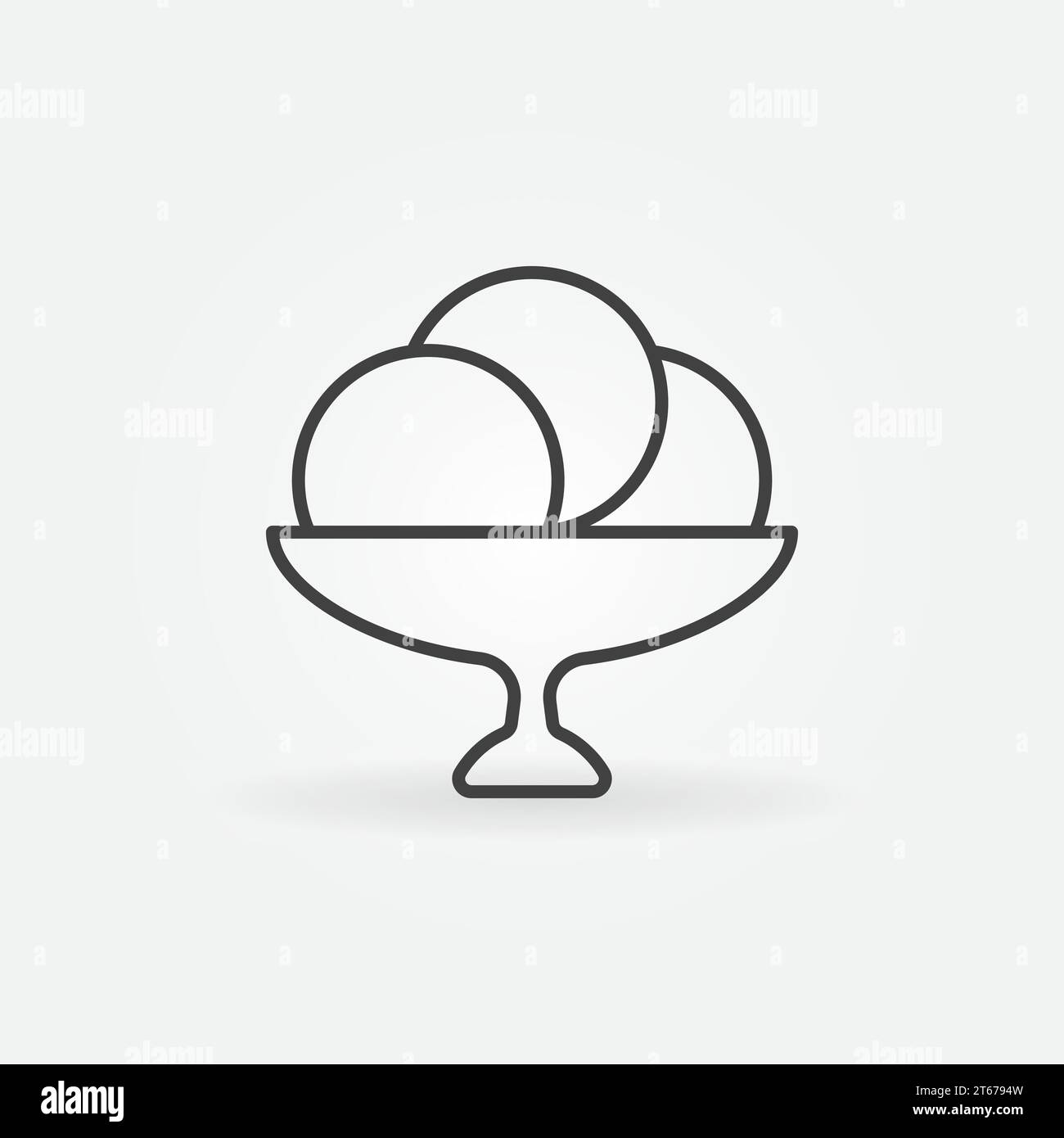 Ice cream outline vector icon or design element Stock Vector Image ...