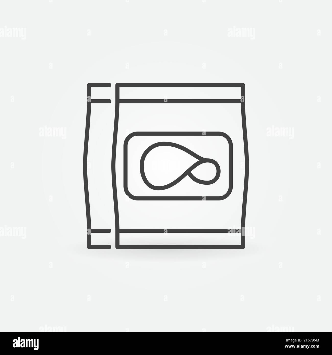Potato Chips vector minimal icon or design element in thin line style ...
