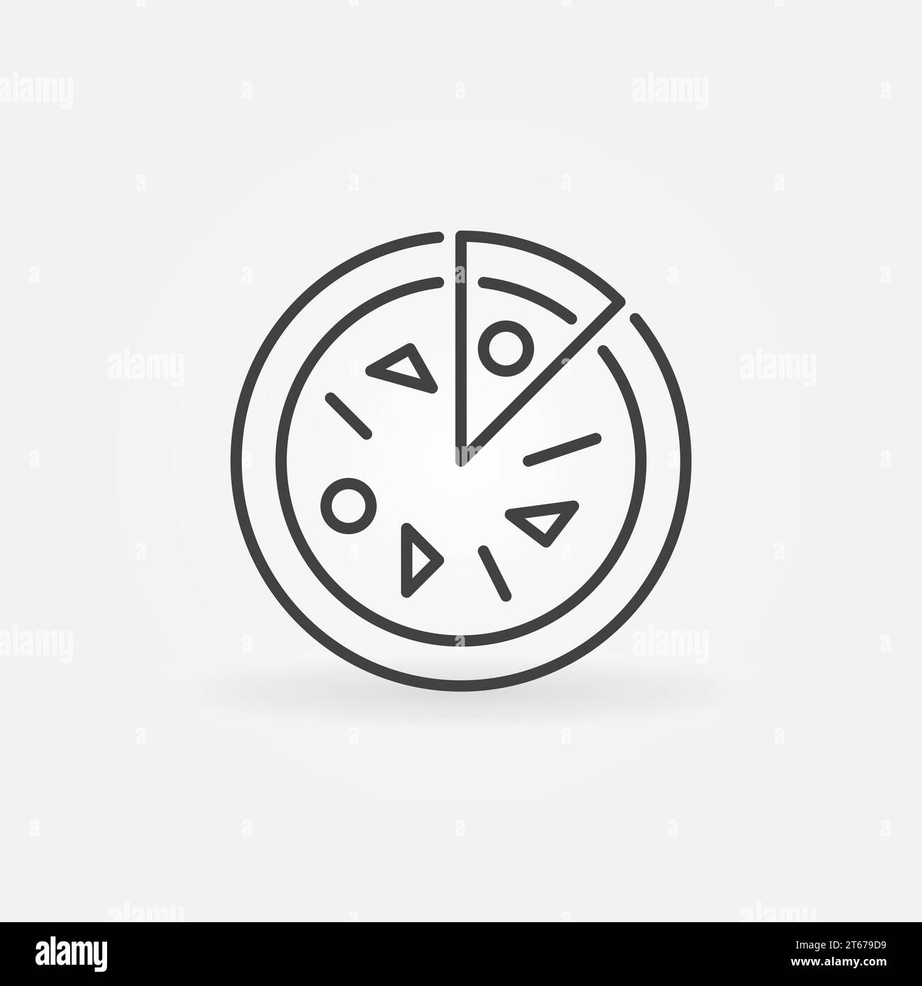 Pizza vector concept icon or design element in thin line style Stock ...