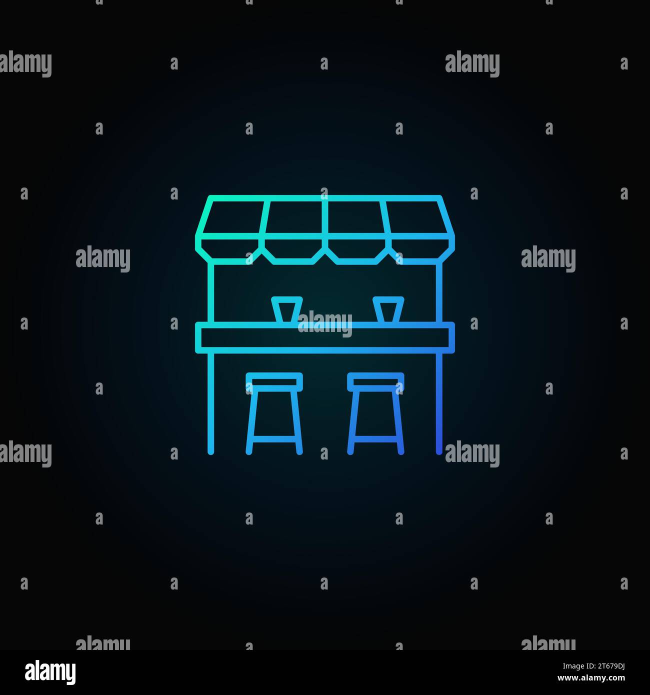 Blue bar counter Stock Vector Images - Alamy