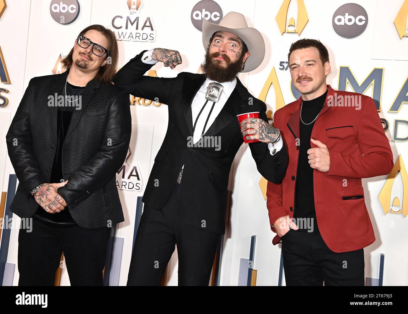 Nashville, USA. 08th Nov, 2023. Hardy, Post Malone and Morgan Wallen ...