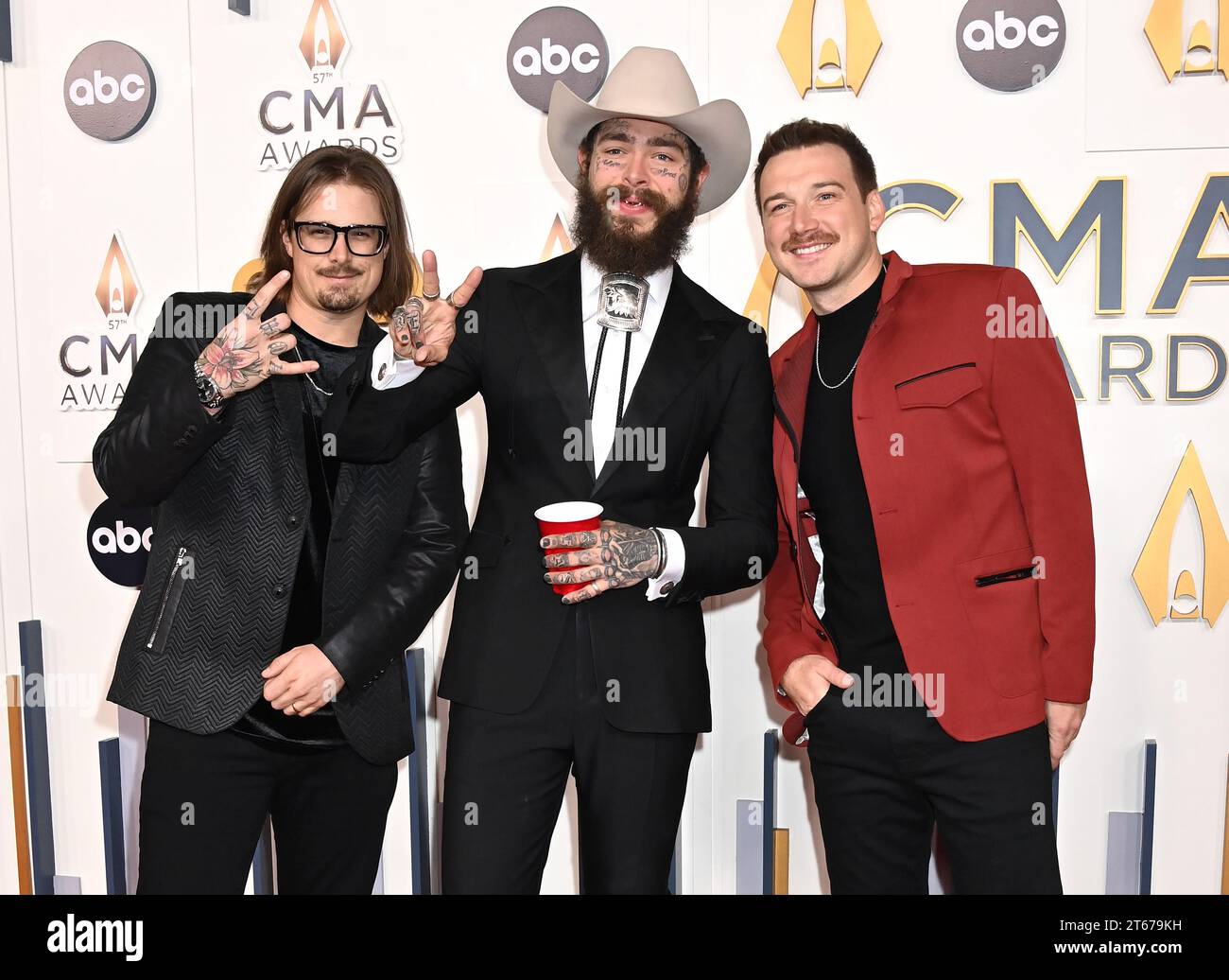 Nashville, USA. 08th Nov, 2023. Hardy, Post Malone and Morgan Wallen ...