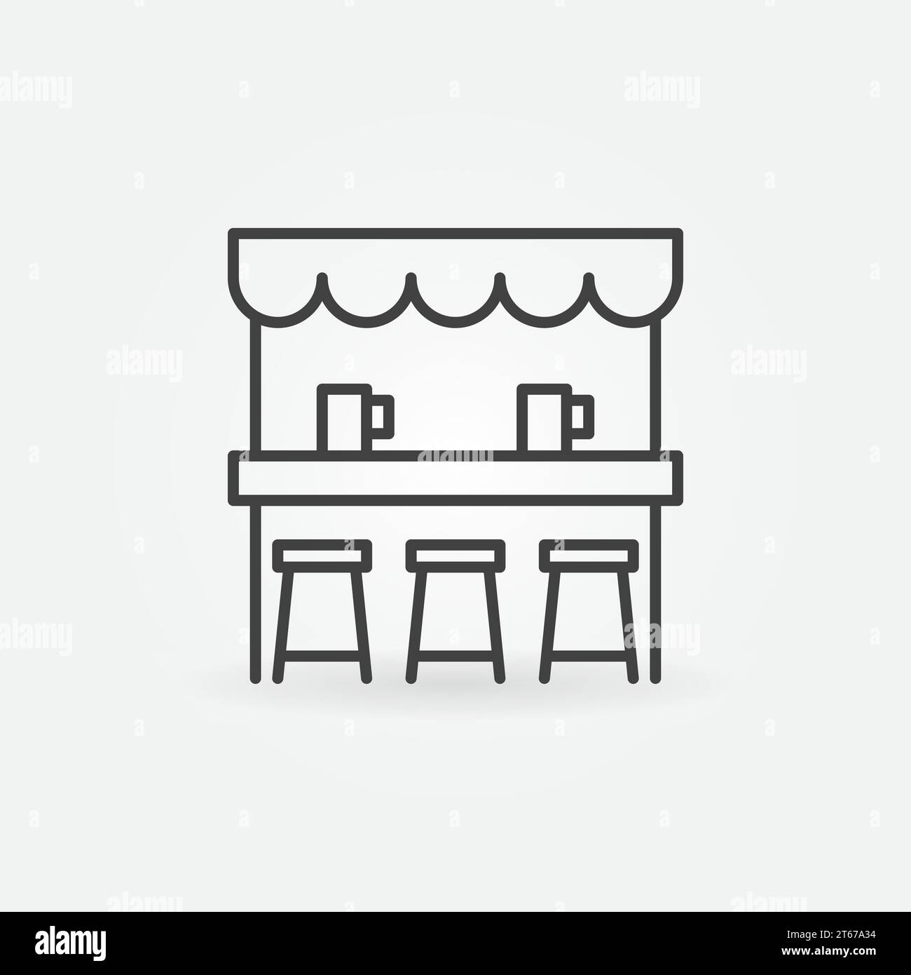 Food stall at the pub street Stock Vector Images - Alamy