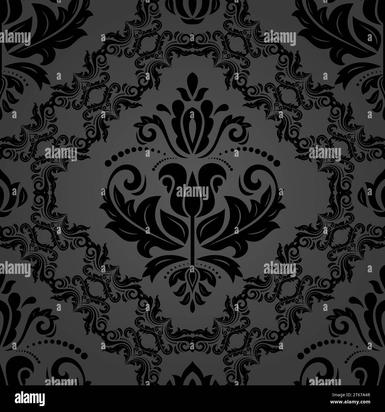 Orient black classic pattern. Seamless abstract background with vintage ...