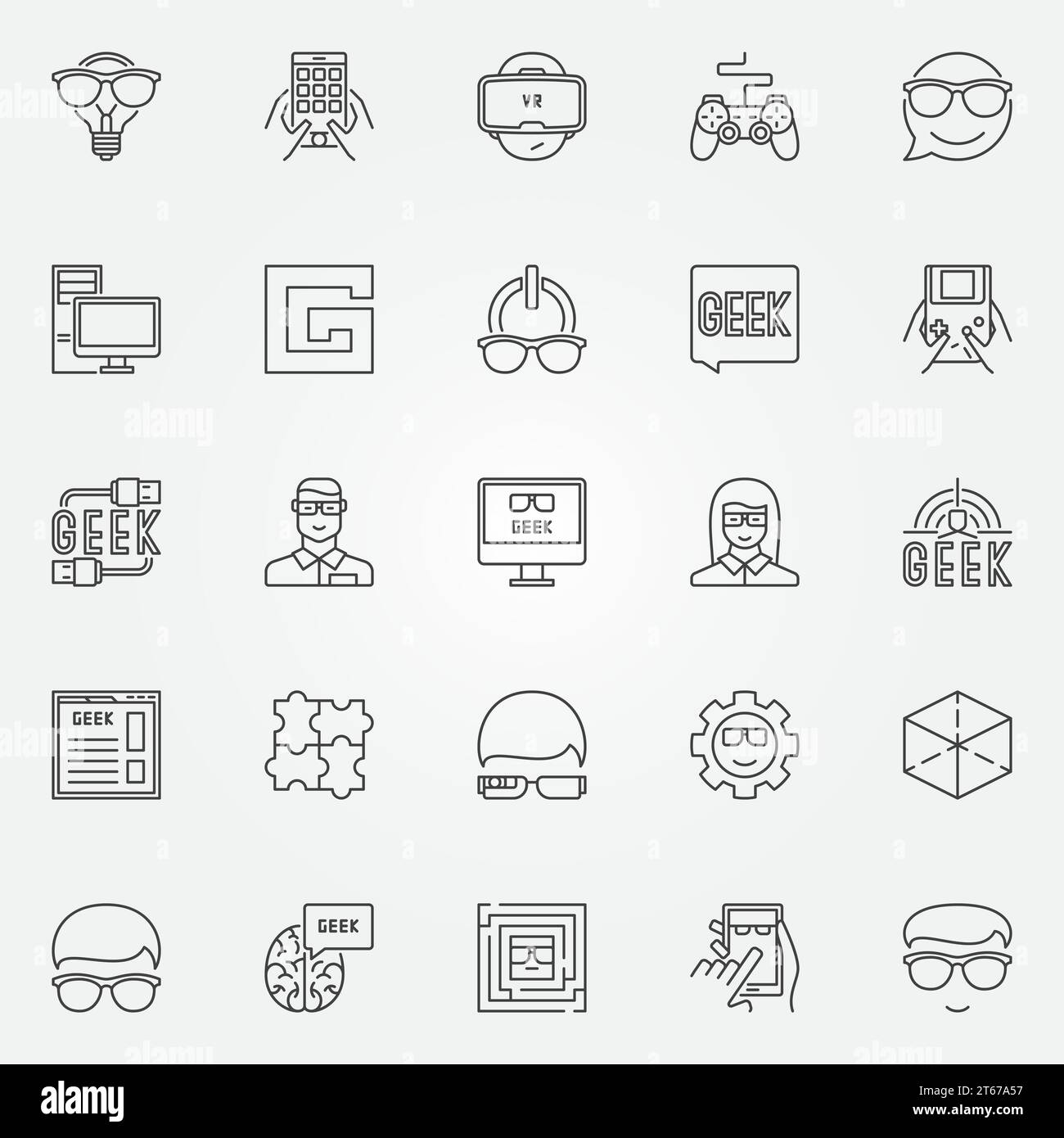 Nerd logo Stock Vector Images - Alamy