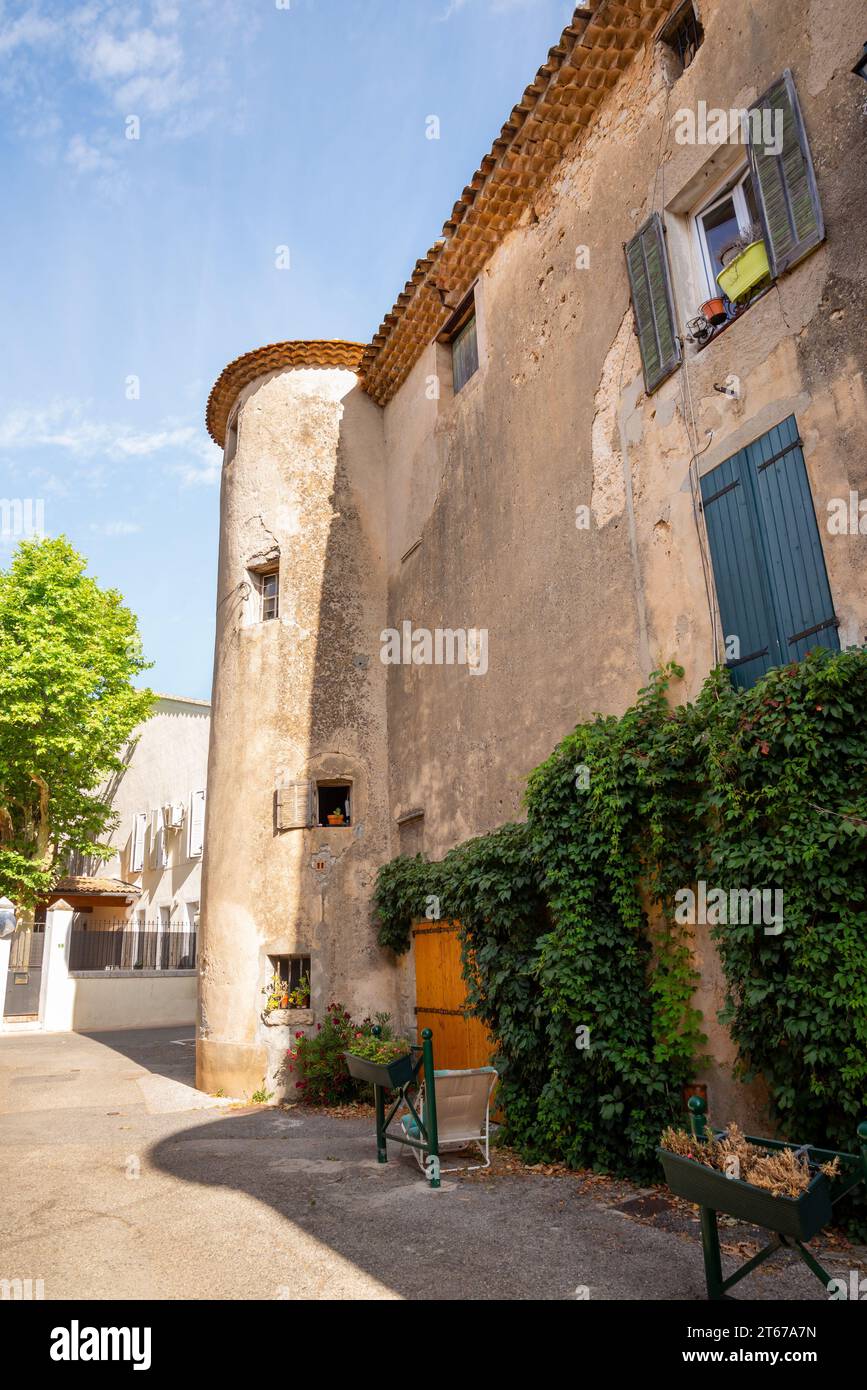 The castle of Néoules, a small village in the Var department in the ...