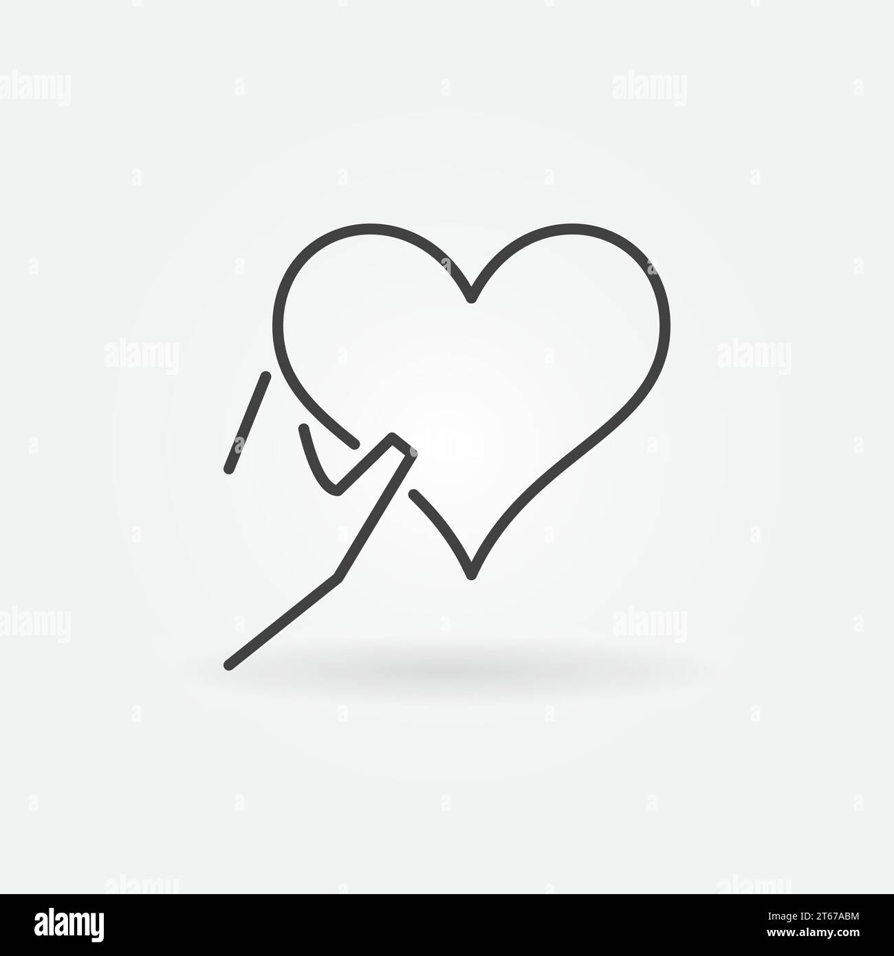 Heart in hand outline icon. Charity concept vector symbol in thin line ... Heart in hand outline icon. Charity concept vector symbol in thin line ...