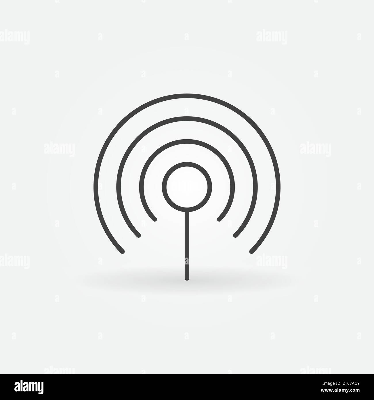 Wifi concept linear icon - vector minimal wireless symbol or design ...