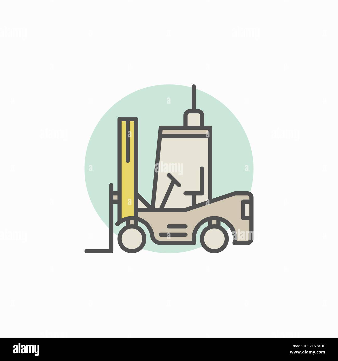 Colorful forklift icon - vector creative symbol or logo element Stock ...