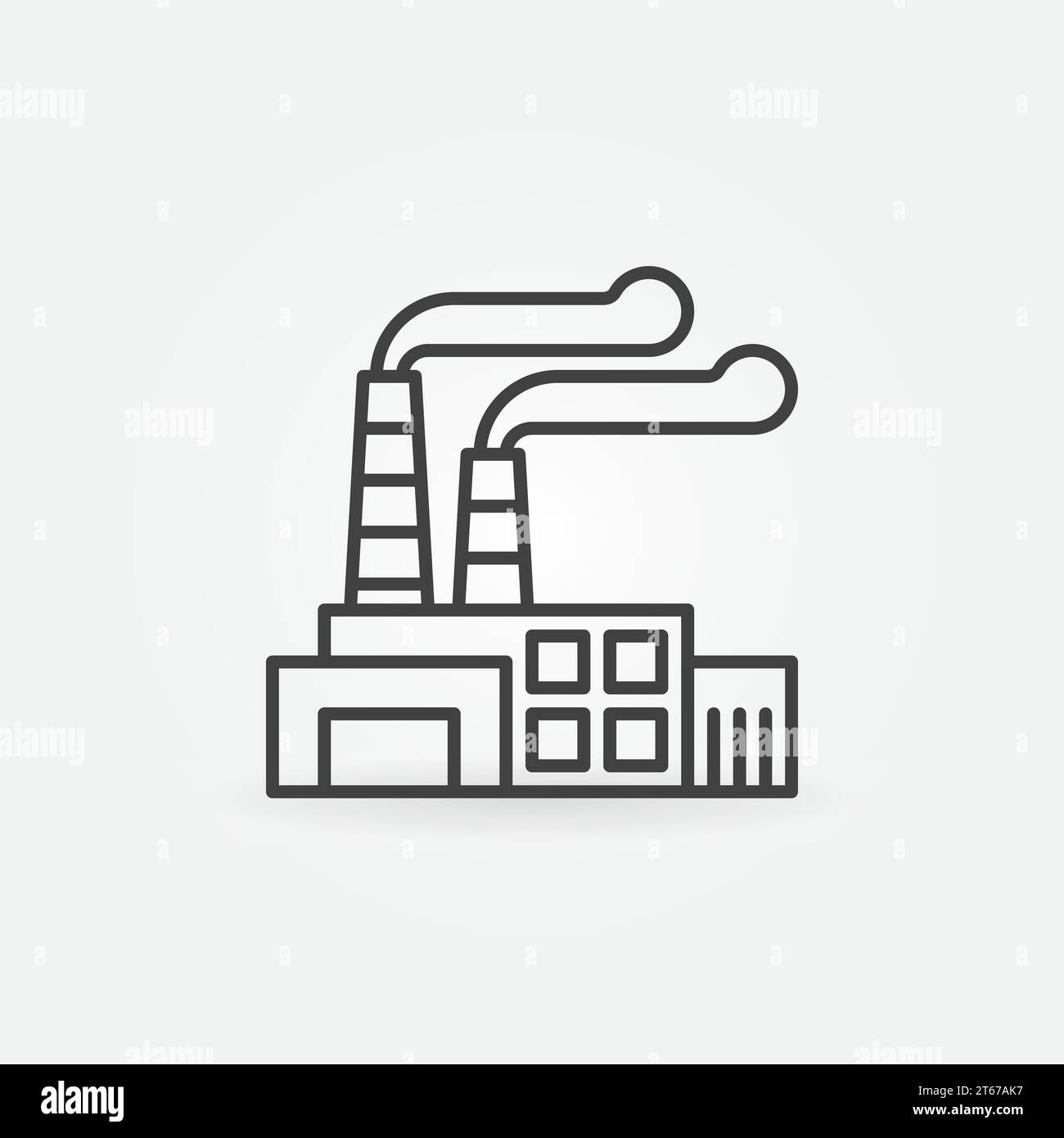 Factory outline icon - vector thin line power station concept symbol or ...