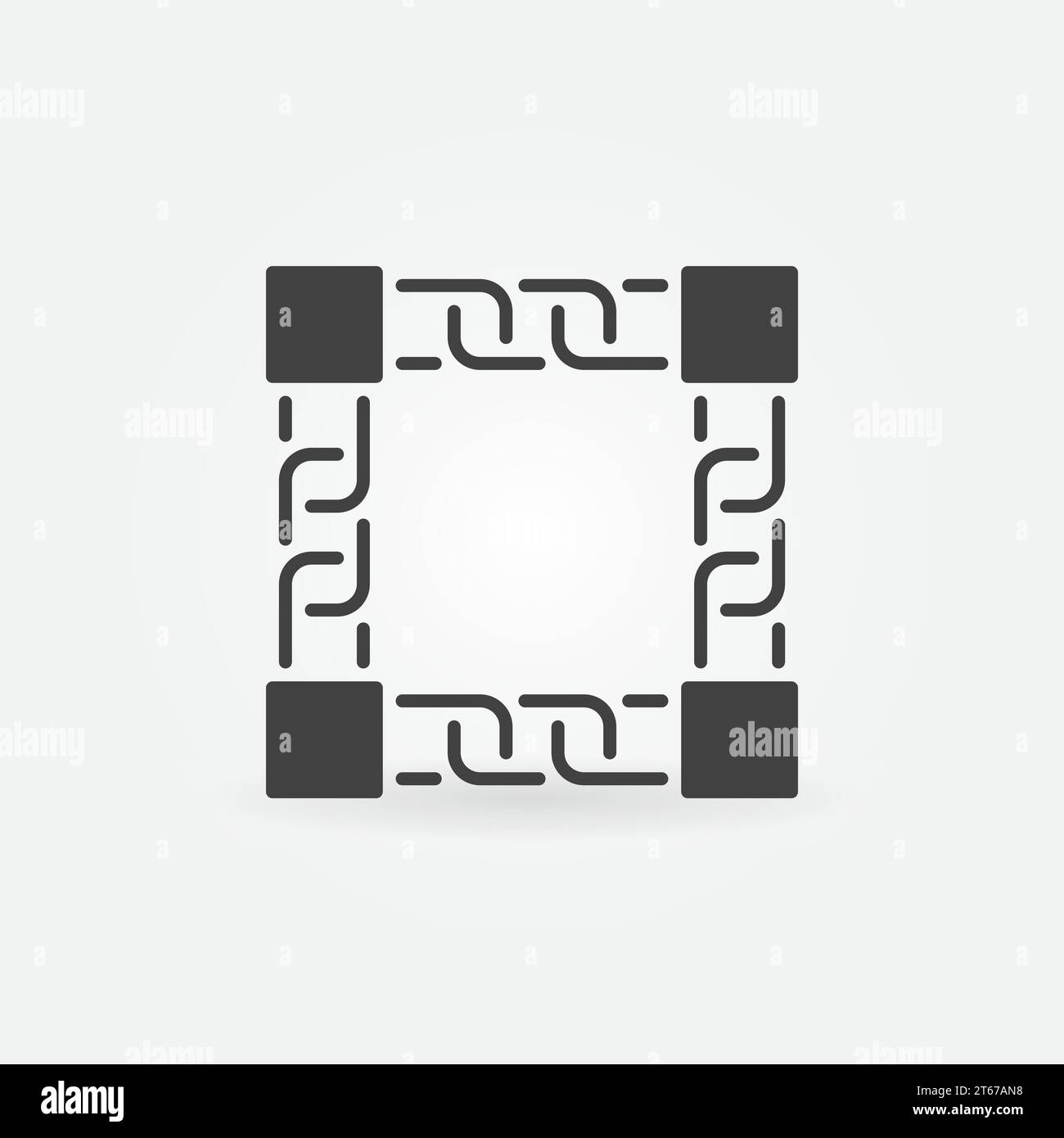 Simple blockchain technology vector concept icon or sign Stock Vector Image & Art - Alamy