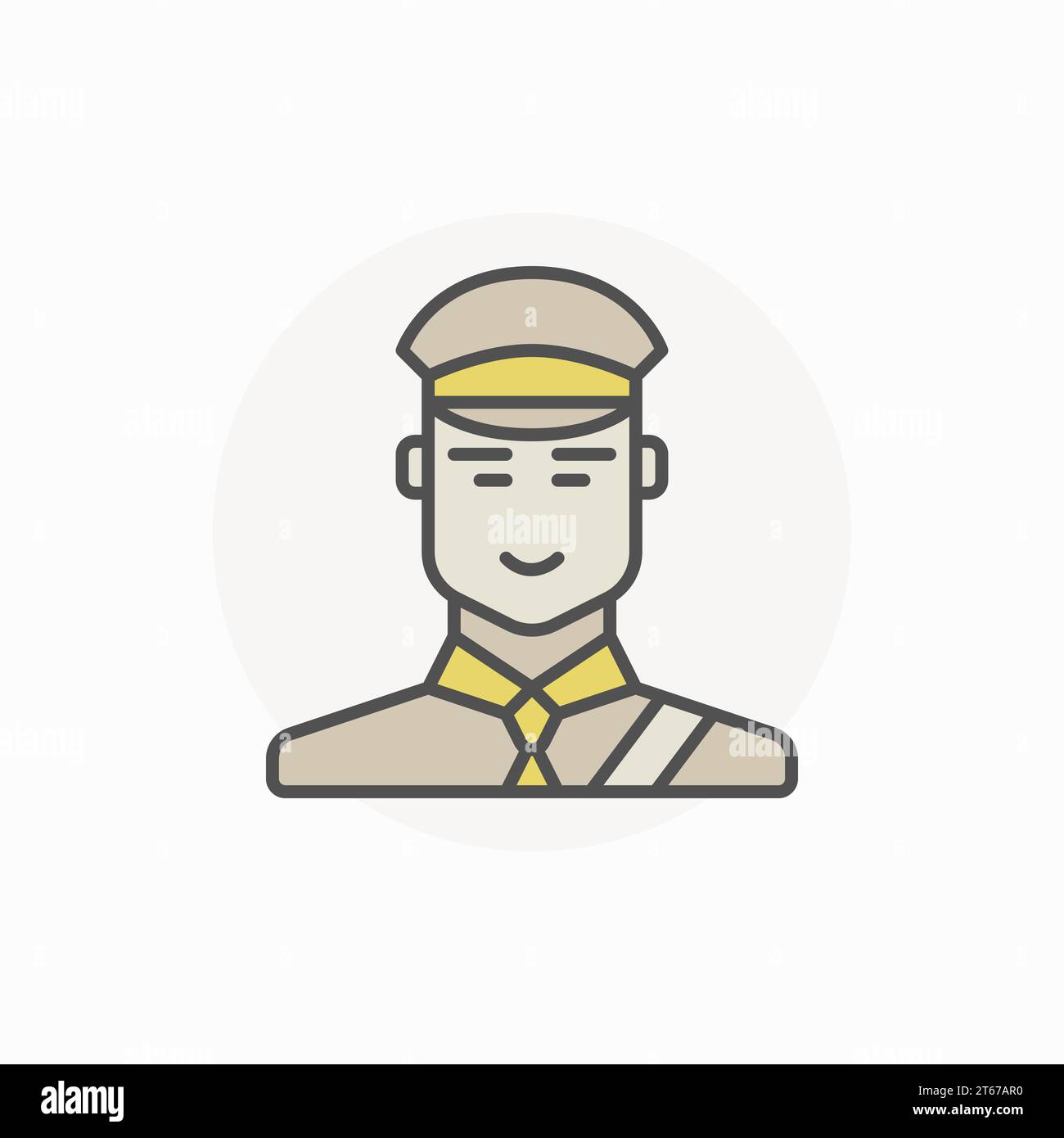 Customs inspector or officer icon - vector colorful sign or design ...