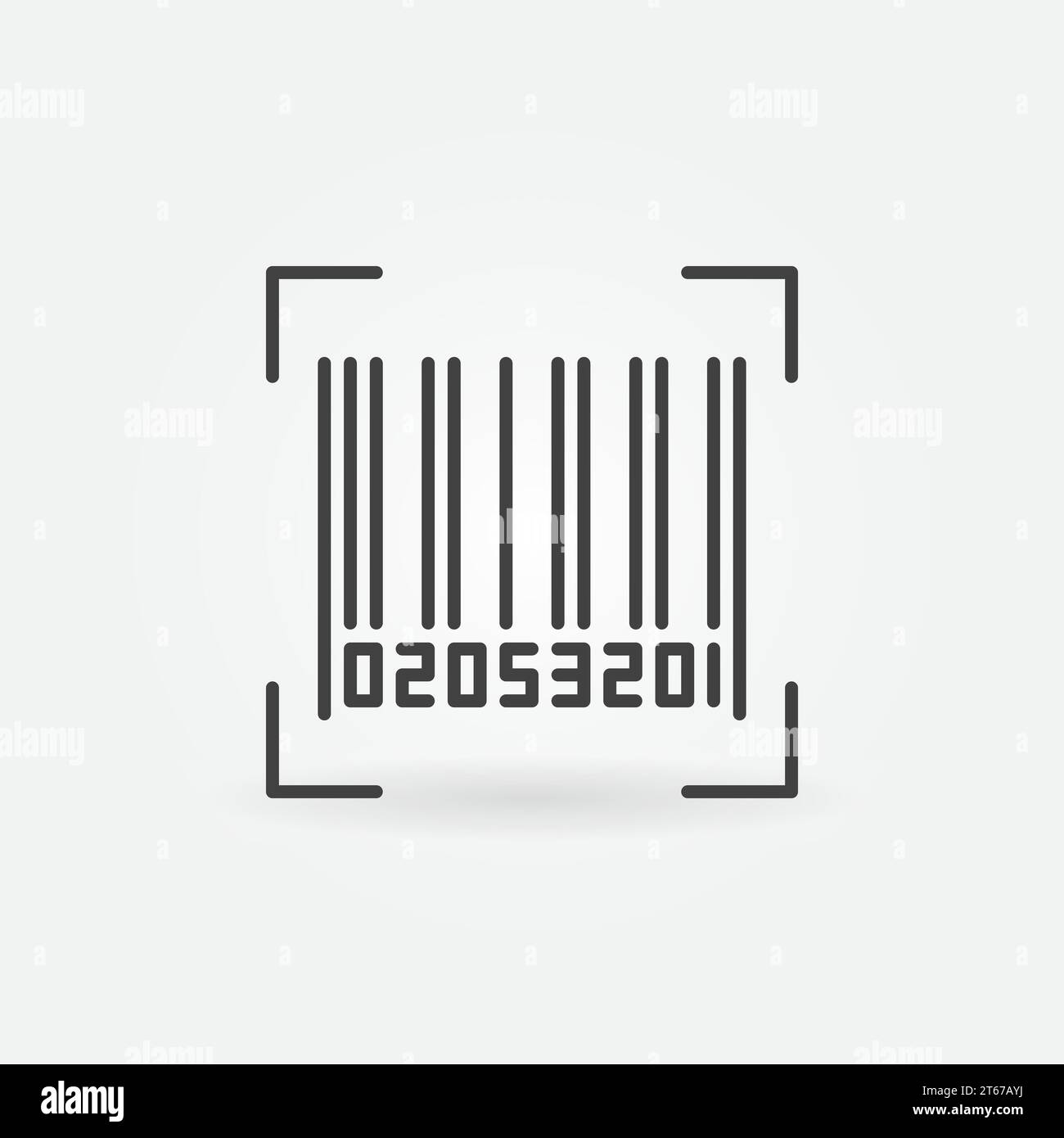 Bar code icon - vector barcode concept minimal symbol in thin line ...