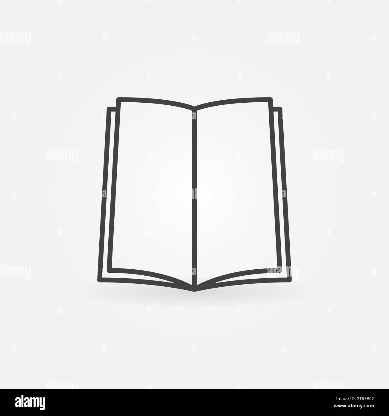 Open book line icon. Vector thin line education concept symbol or logo ...