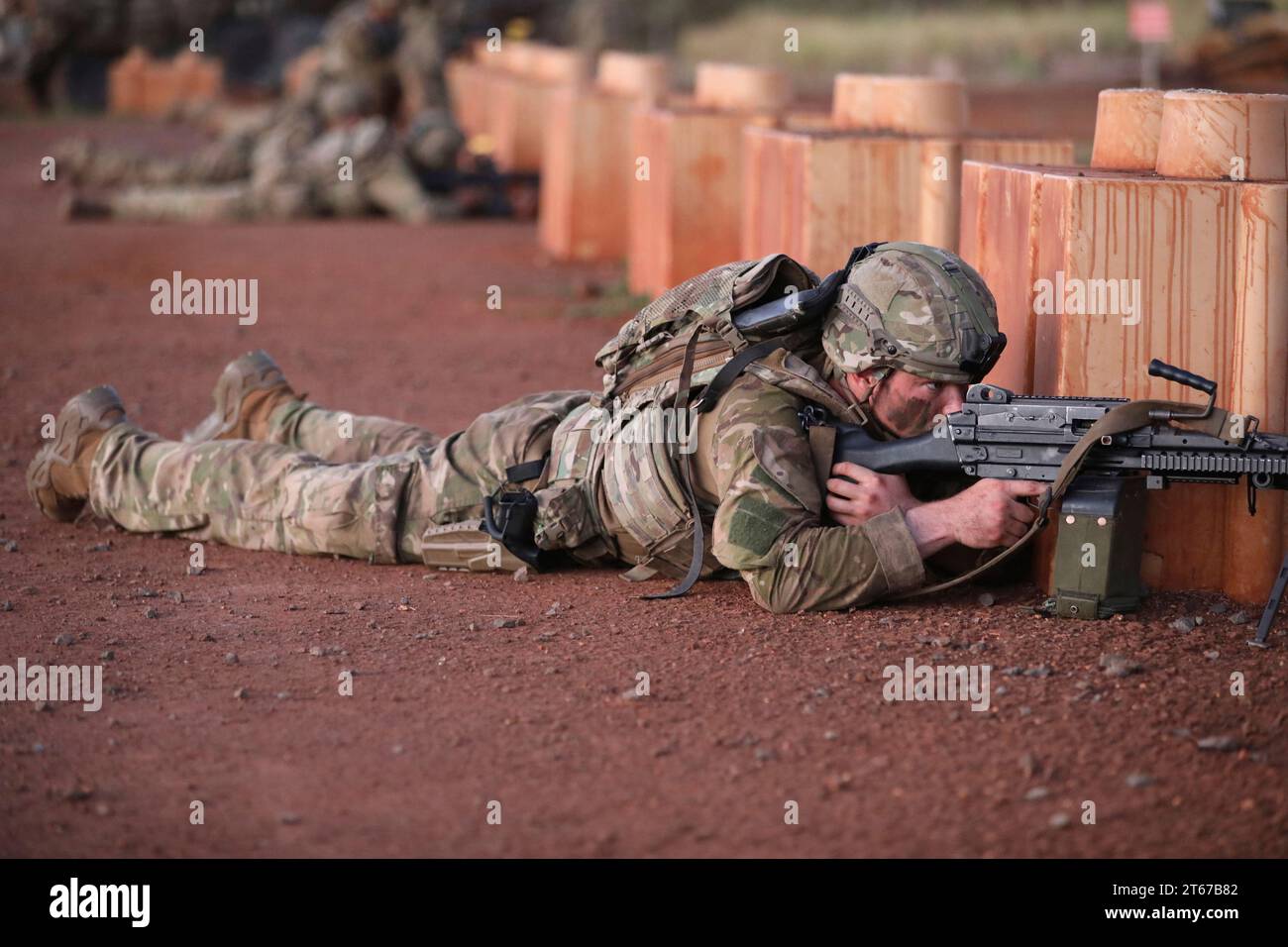 In this photo released by the U.S. Army, gunners assigned to 1163 ...