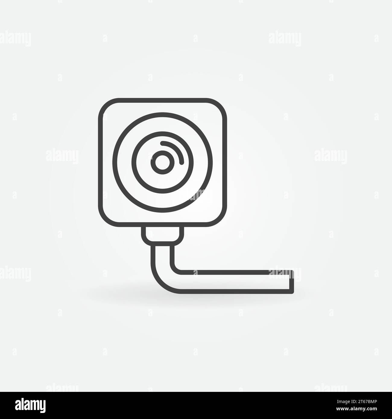 Security surveillance camera outline icon. Vector CCTV concept linear ...