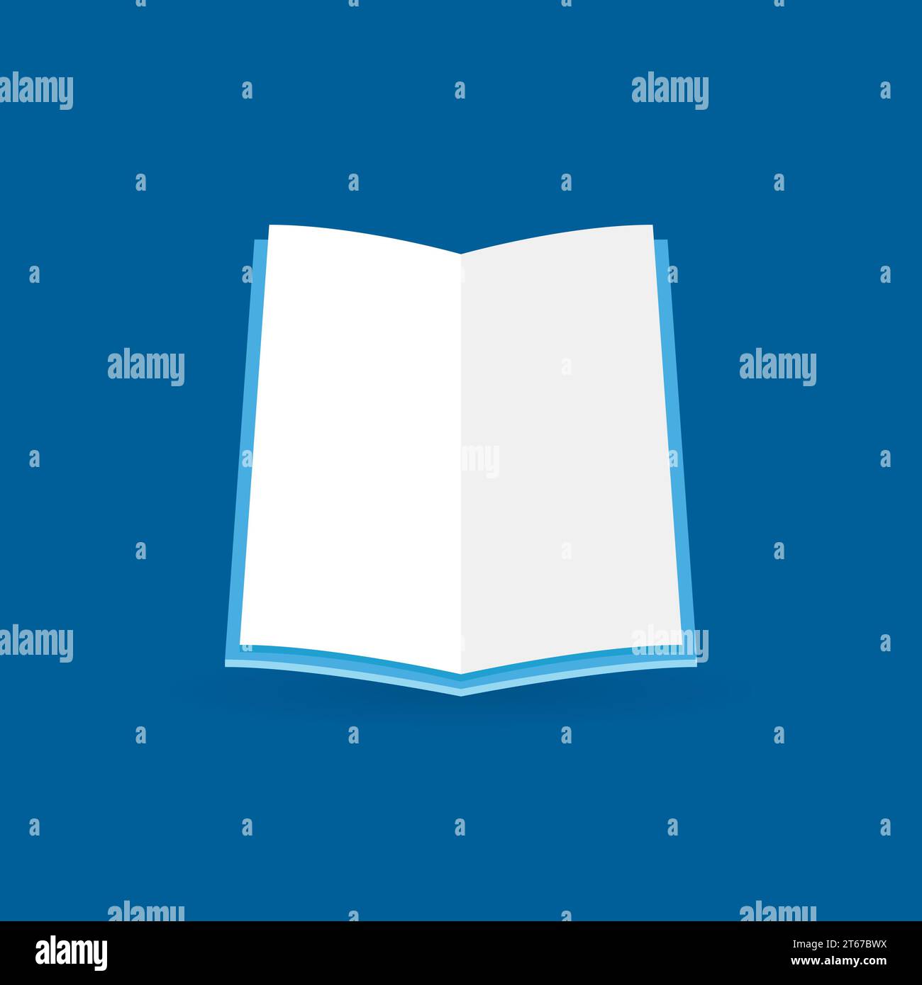 Flat open book icon. Vector education concept symbol on blue background Stock Vector Image & Art ...