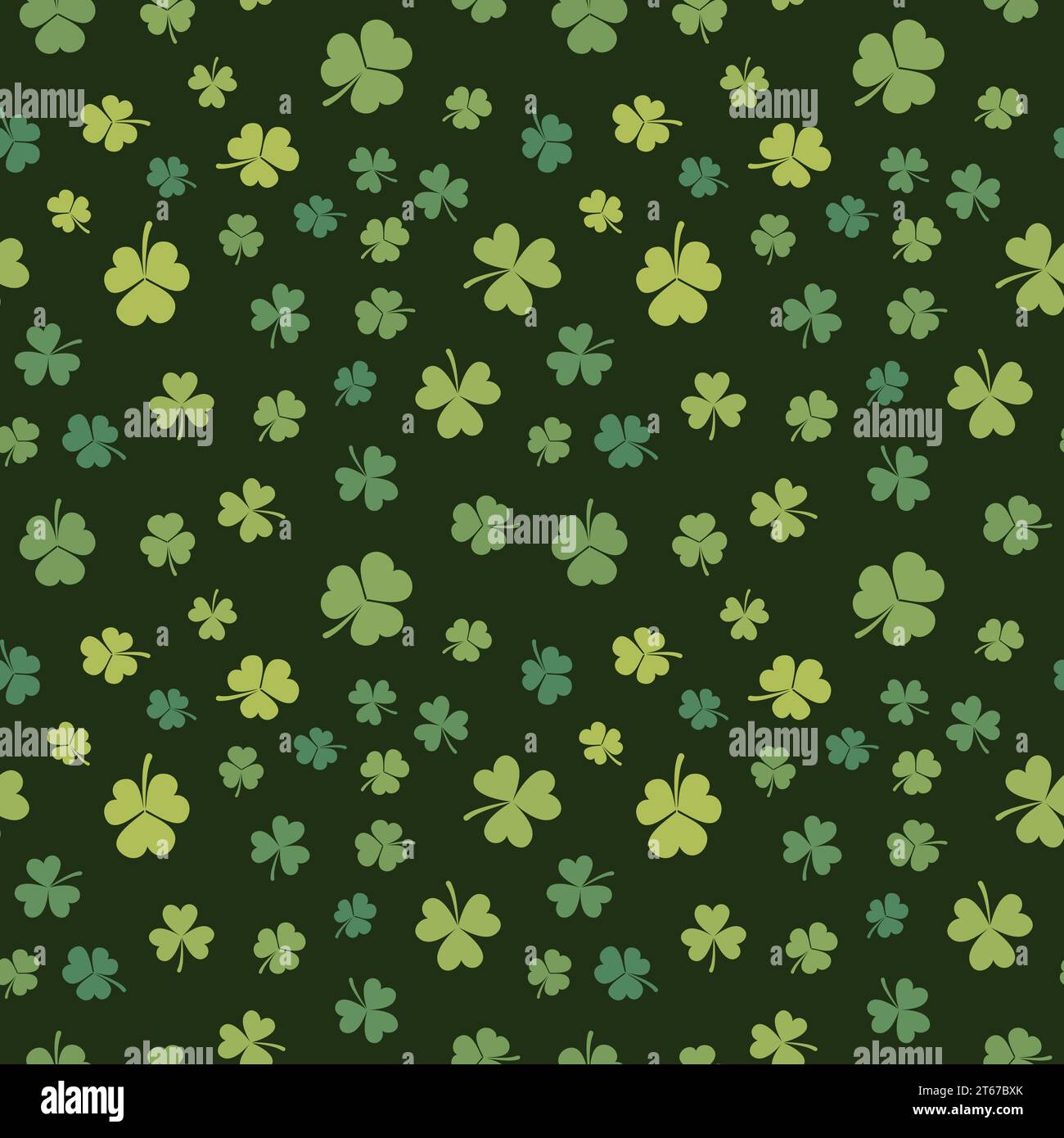 Dark green shamrock seamless pattern. Vector concept St. Patricks Day background Stock Vector ...