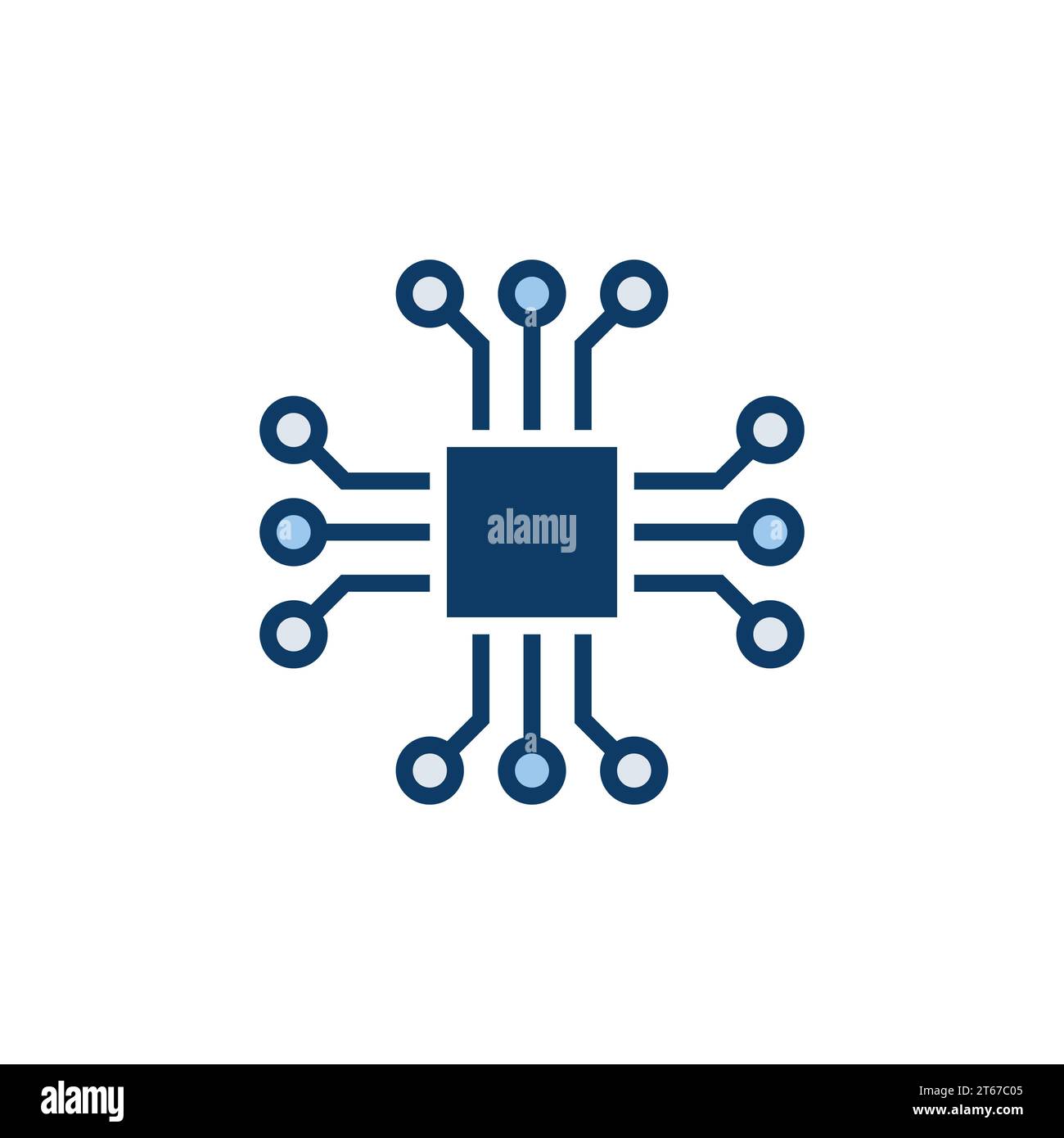 Chip vector icon - computer chip symbol or design element on white ...