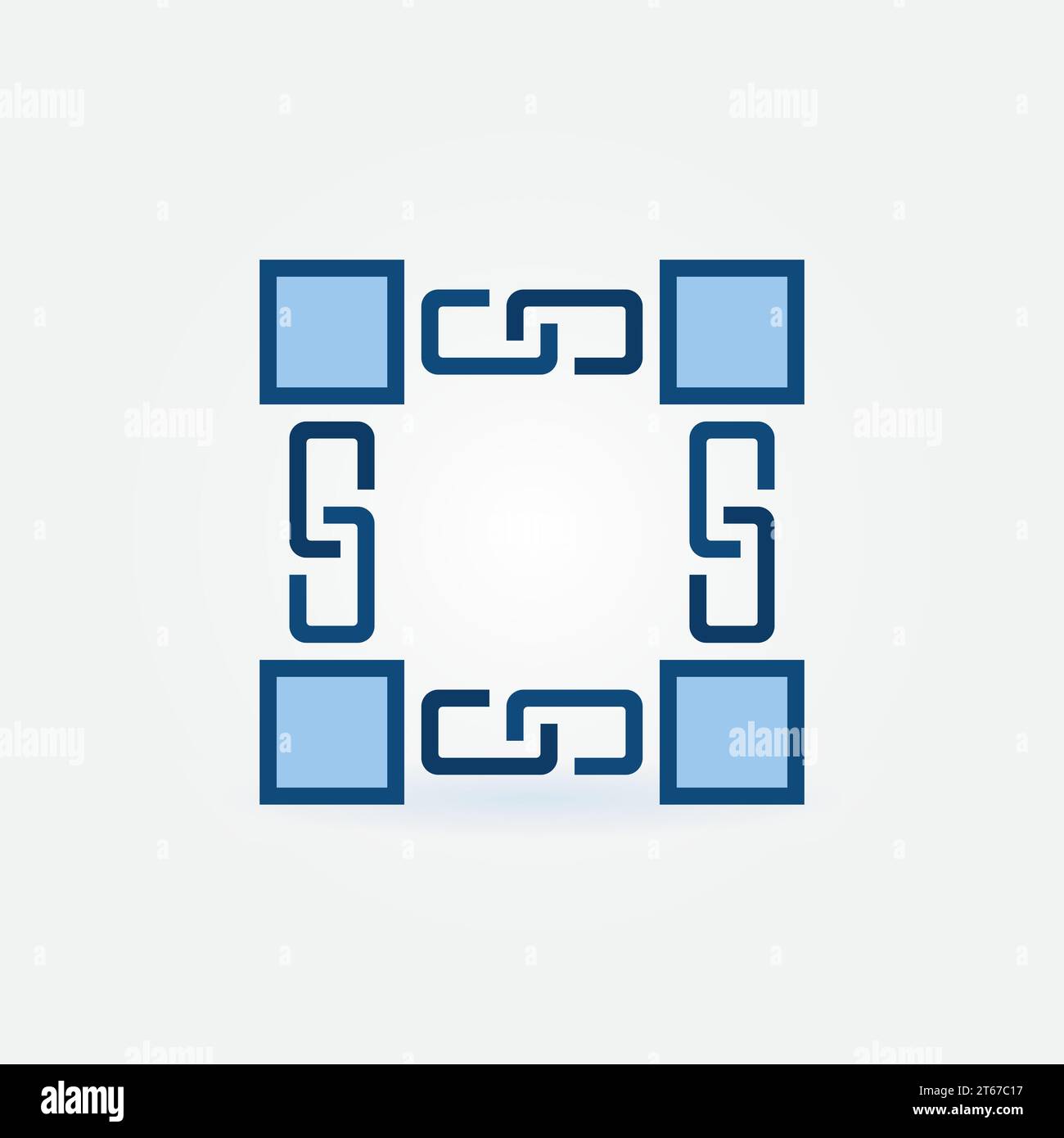 Minimal blockchain technology concept icon or logo element Stock Vector ...
