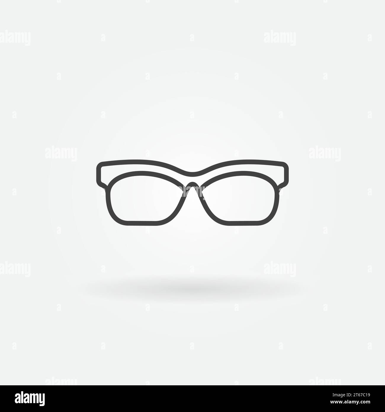 Glasses outline icon. Vector sunglasses symbol or design element in ...
