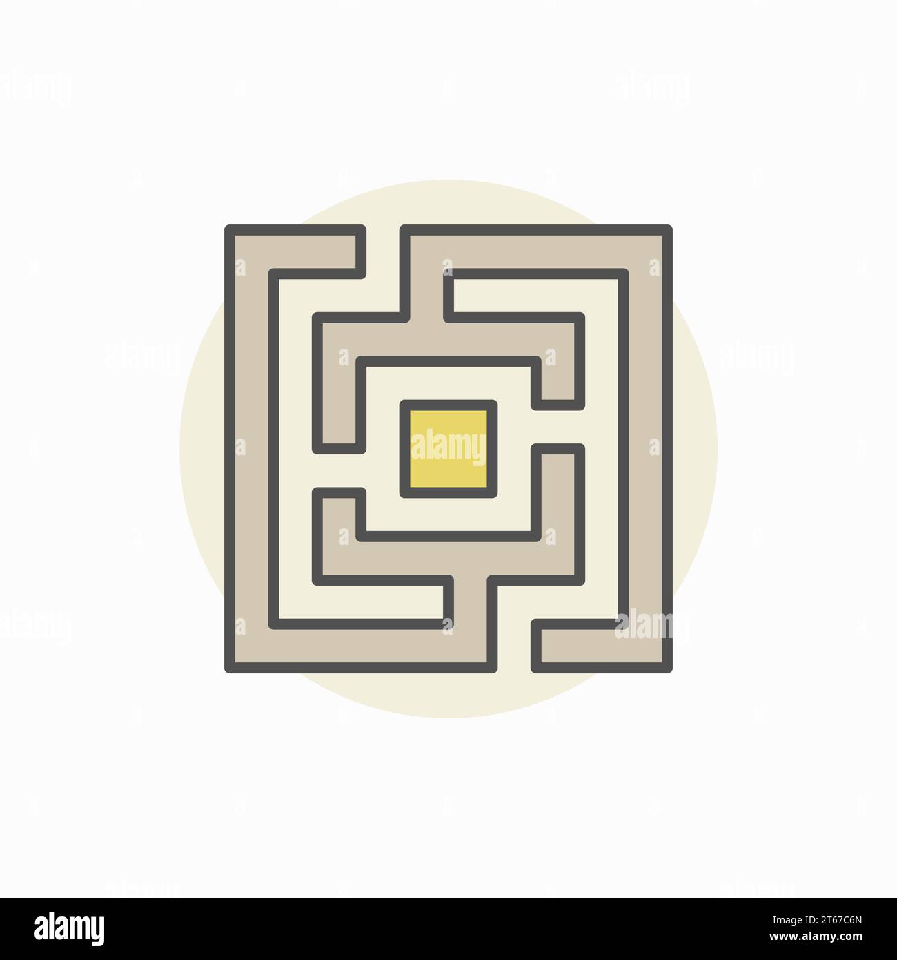Square labyrinth maze icon symbol Cut Out Stock Images & Pictures - Alamy