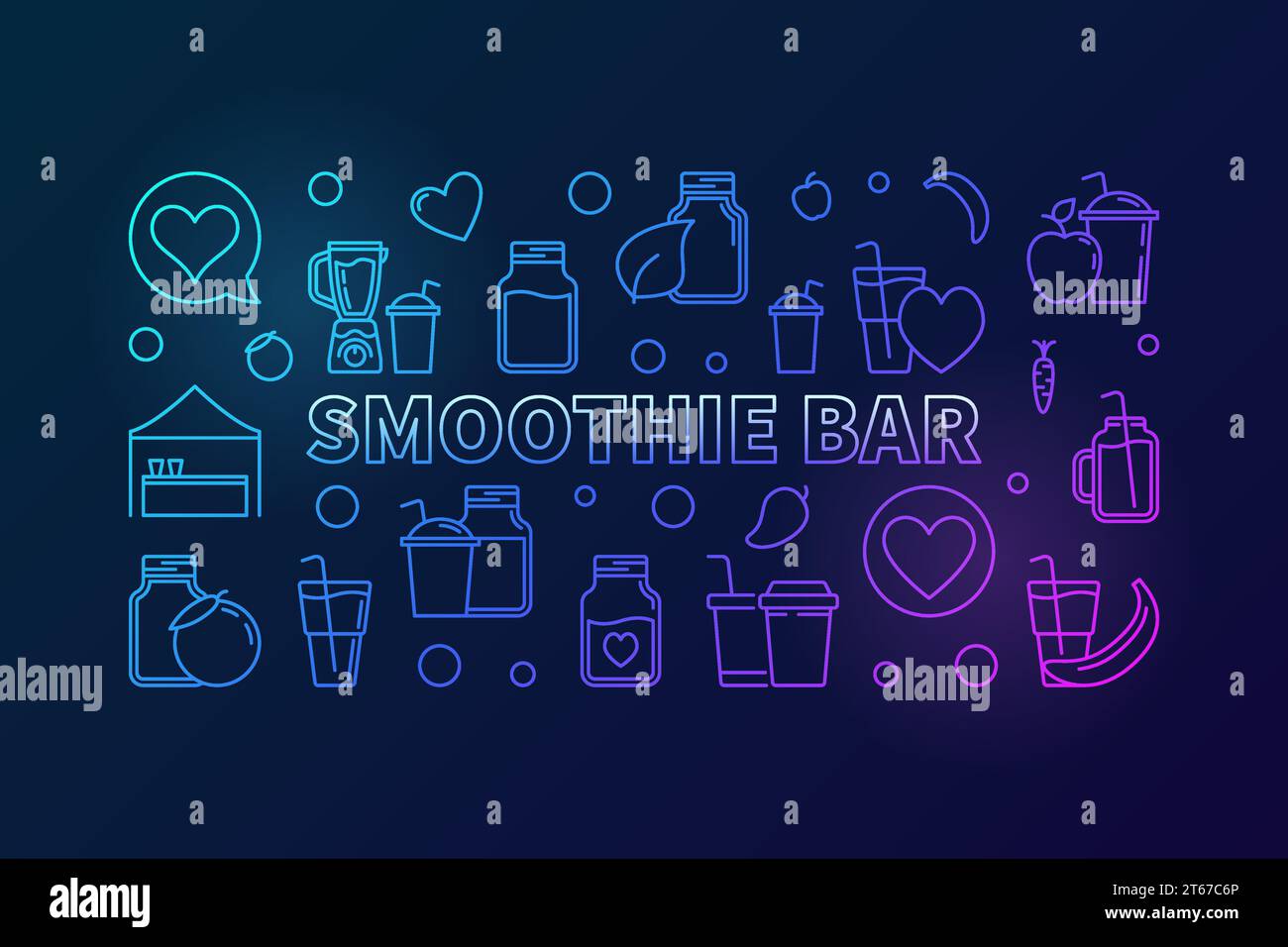 Banana smoothie bar Stock Vector Images - Alamy