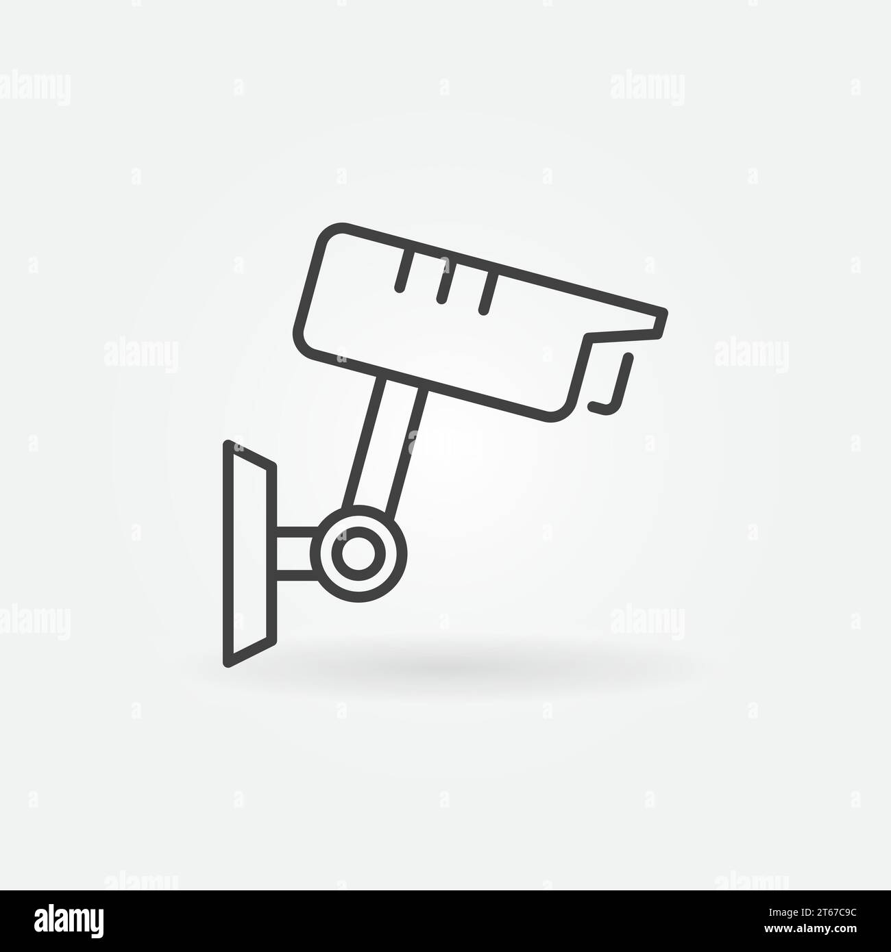 CCTV camera vector icon or logo in thin line style Stock Vector Image ...