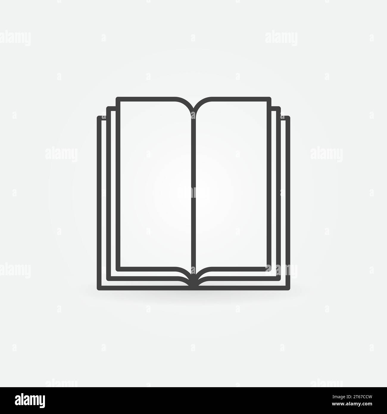 Book linear symbol or icon. Library concept vector sign or logo Stock ...