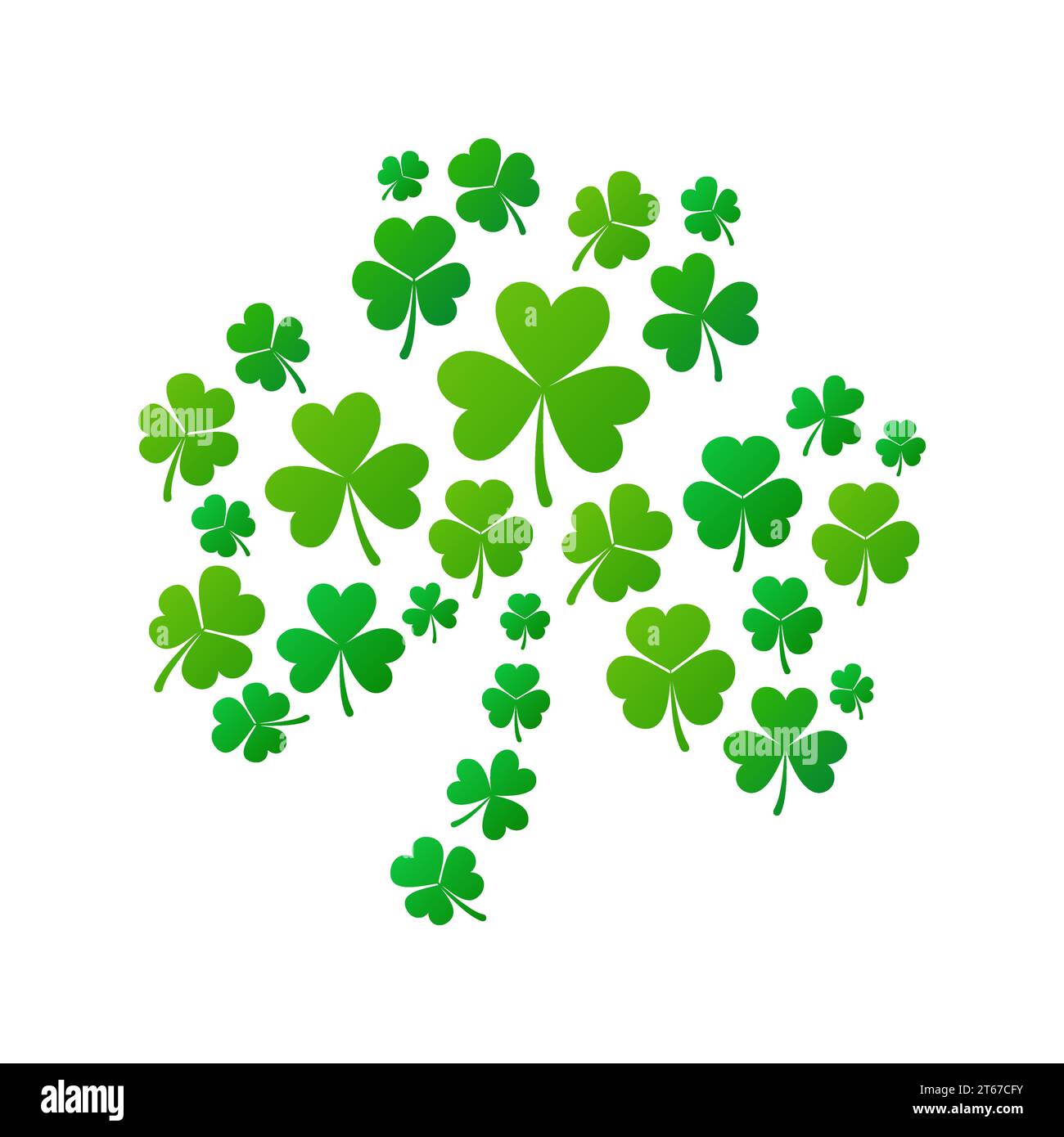 Shamrock concept illustration. Vector shamrock shape made of small ...