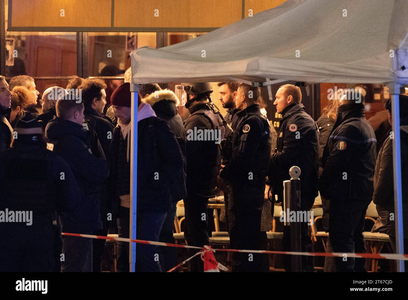 Loik Le Priol (on a leash, wearing an helmet), the far-right activist ...