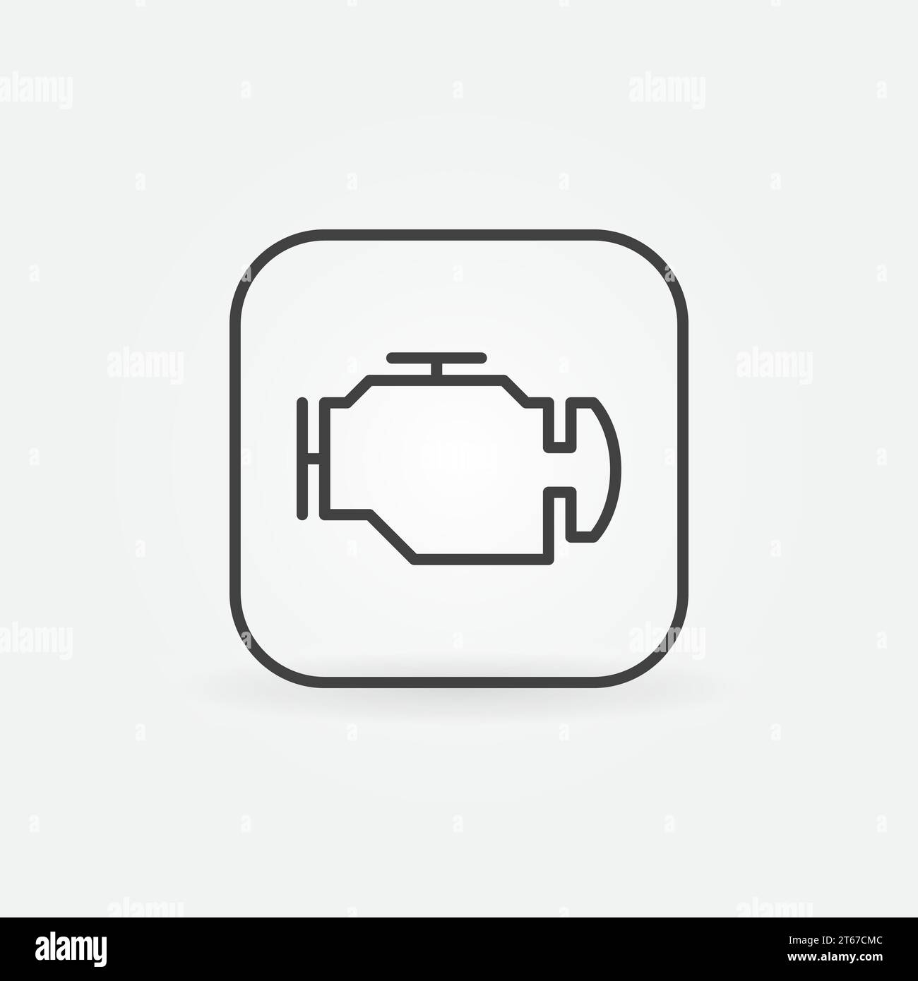 Check engine outline icon - vector car diagnostic concept symbol in ...