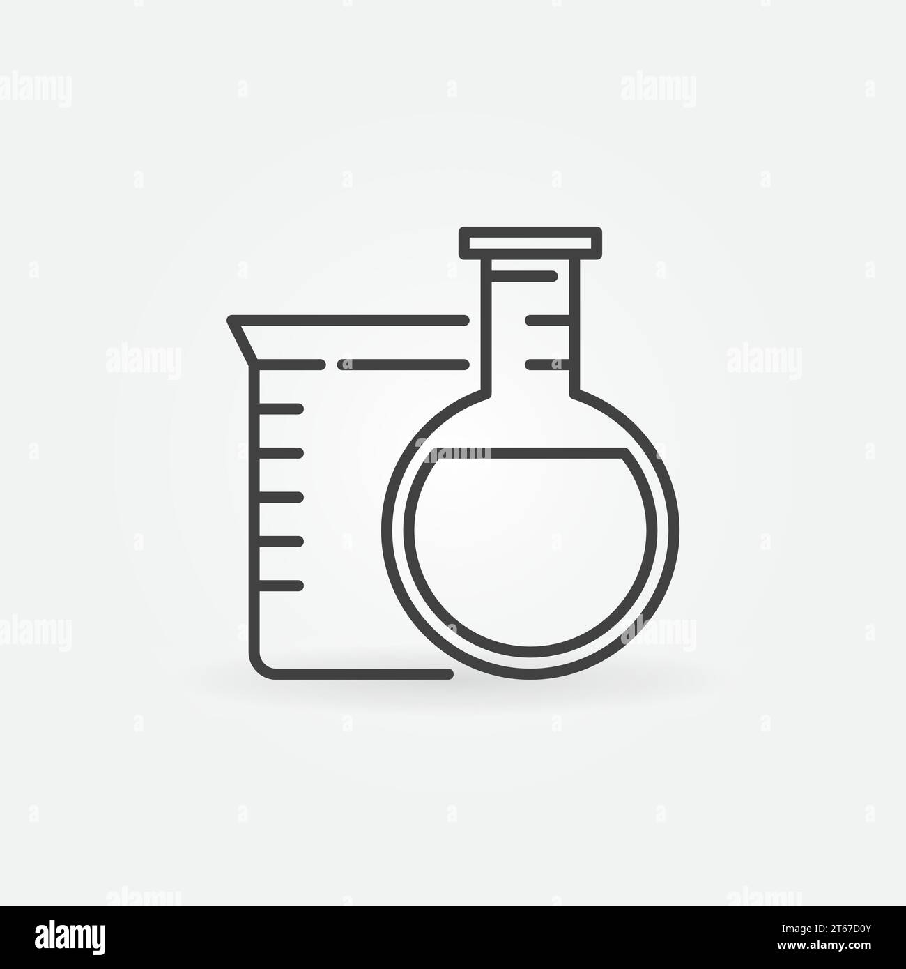 Laboratory glassware icon - vector chemistry concept symbol made with ...