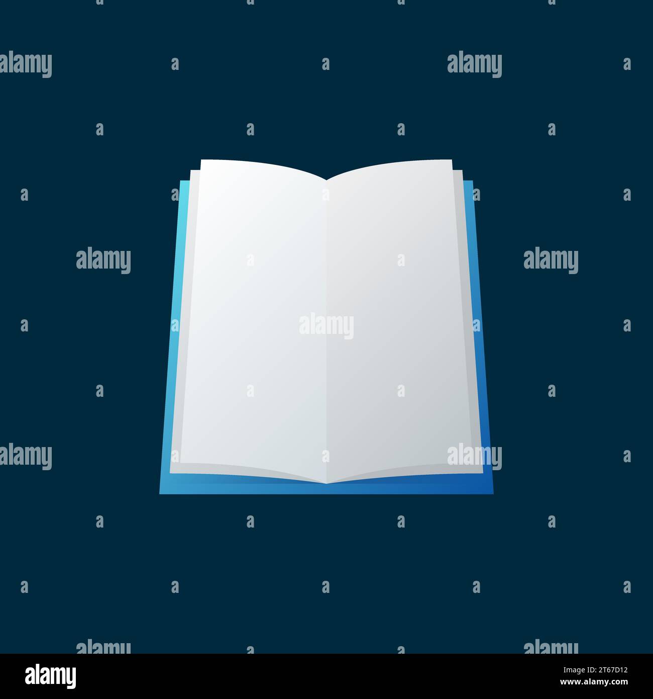 Open book colored education concept icon or symbol on dark background ...