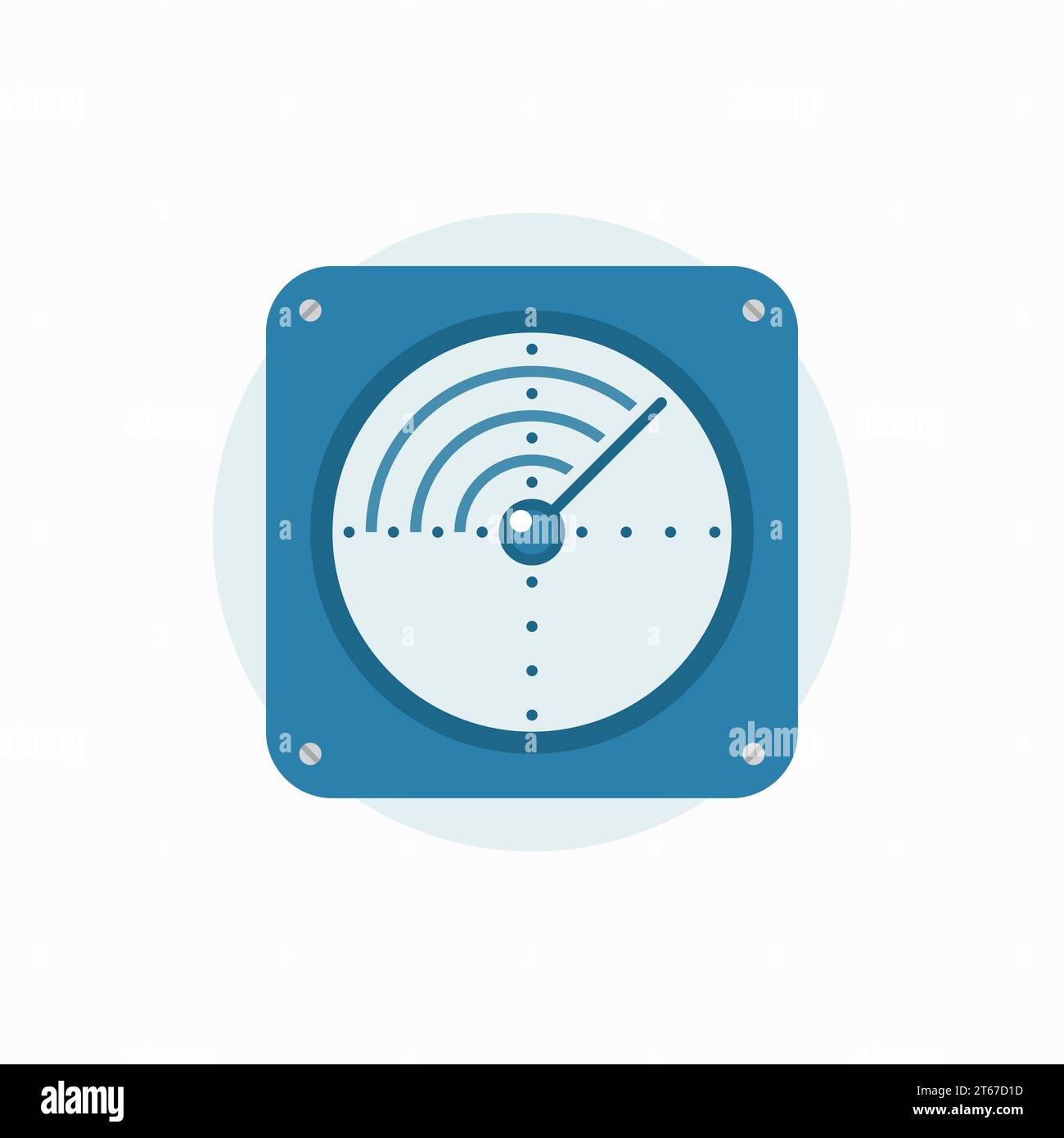 Radar vector icon - blue flat creative sign Stock Vector Image & Art ...