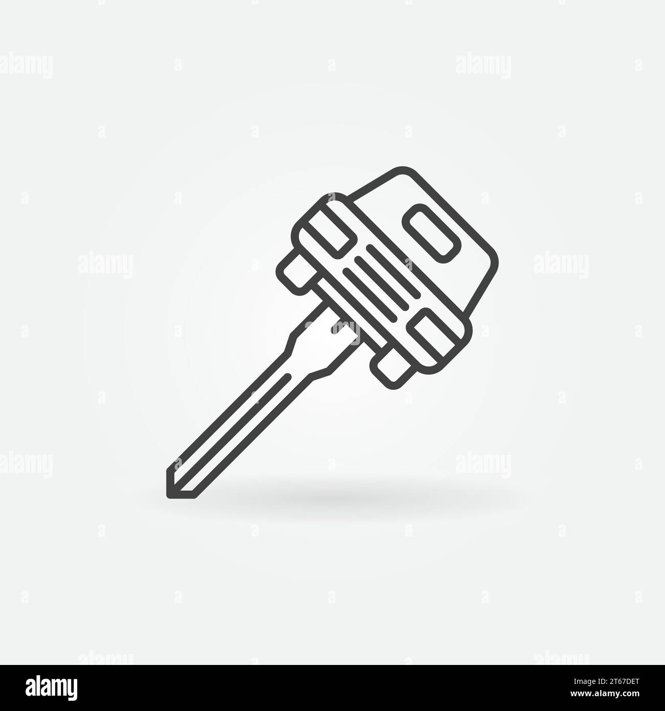 Car key concept icon - vector creative symbol or design element in thin ...