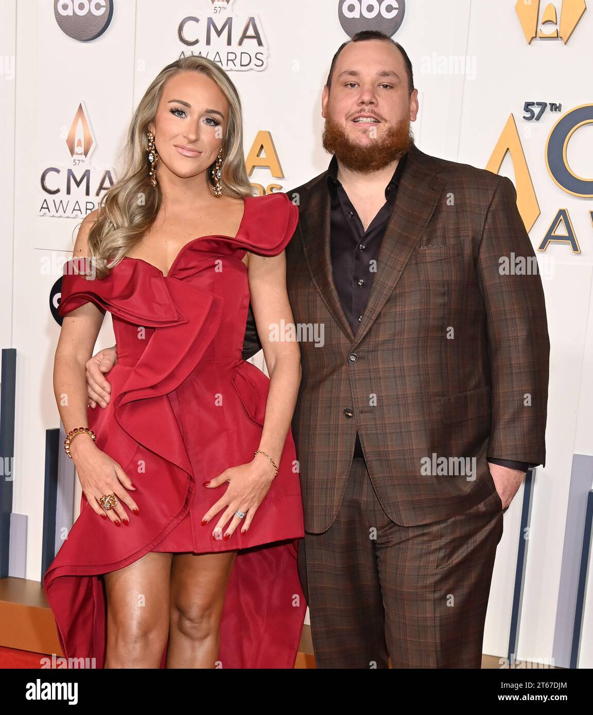 Nashville, USA. 08th Nov, 2023. Luke Combs and Nicole Hocking arriving ...