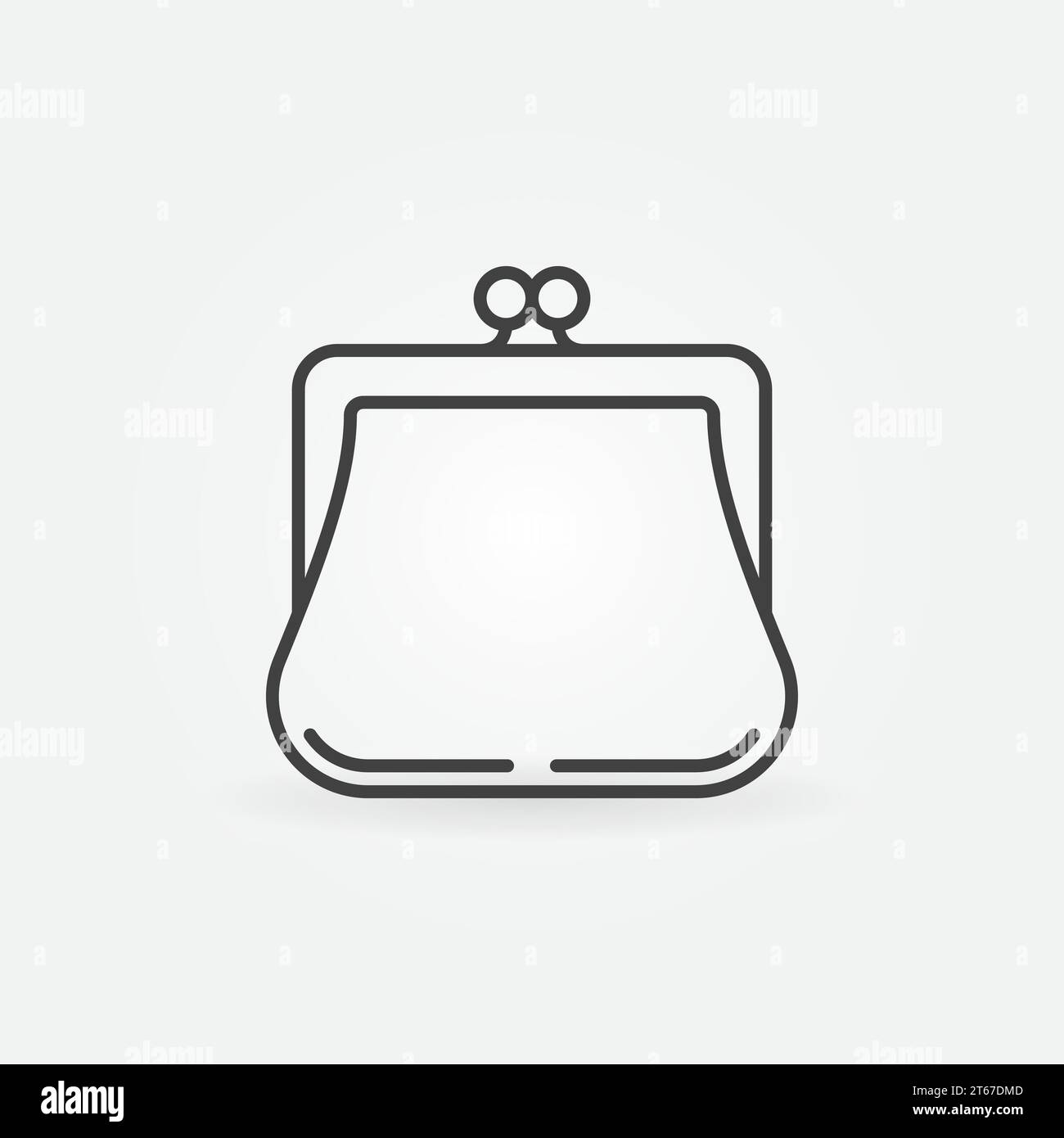 Purse outline icon - vector money and savings concept symbol or logo ...