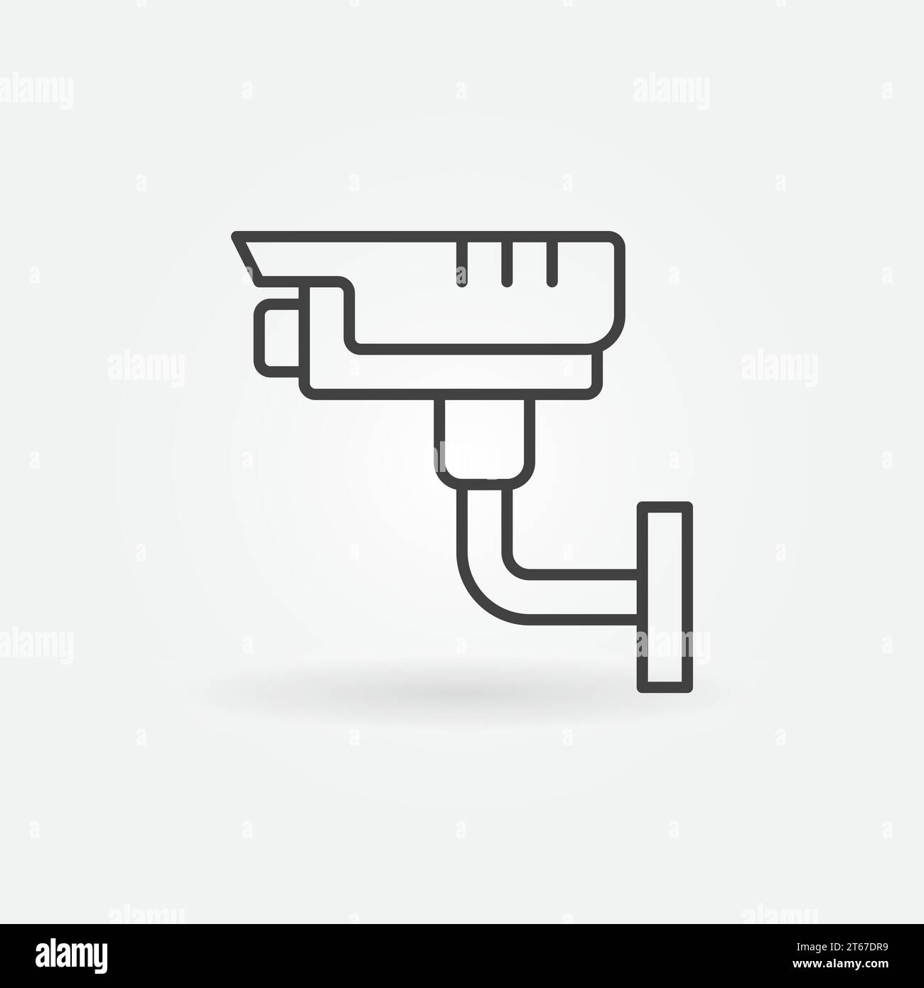 Security surveillance camera simple vector icon or design element in ...