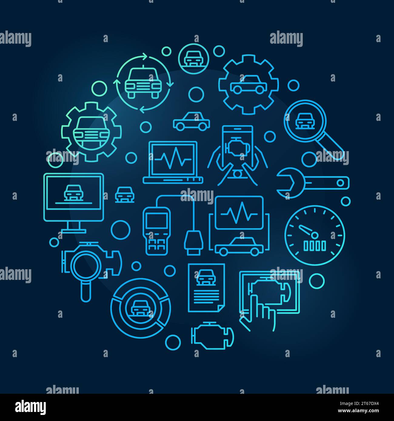 Car fault repair Stock Vector Images - Alamy