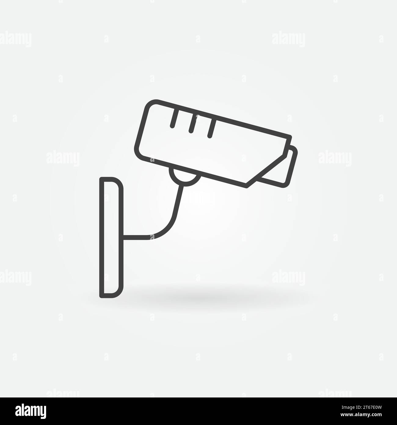 CCTV security camera vector icon or symbol in thin line style Stock ...