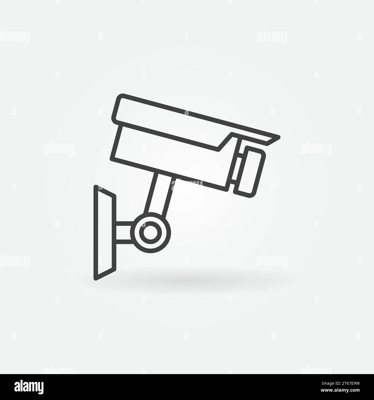CCTV camera icon - vector closed-circuit television camera outline ...