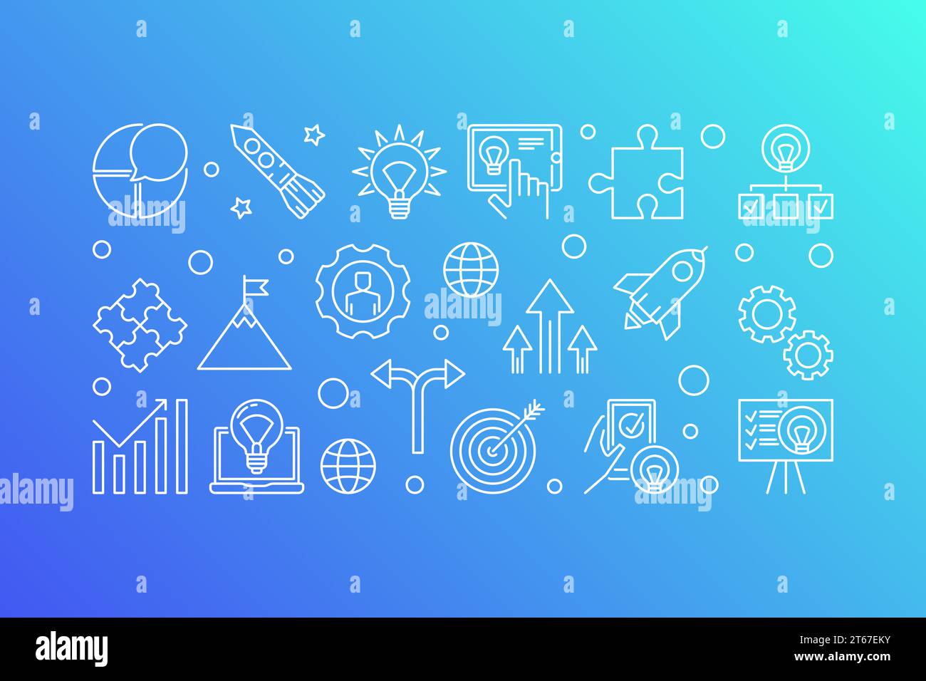 Business startup vector concept horizontal banner. Start Up ...