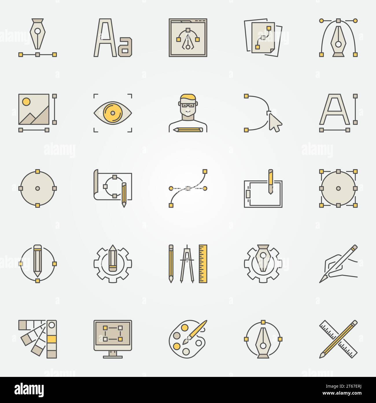 Vector designer elements set hi-res stock photography and images - Alamy