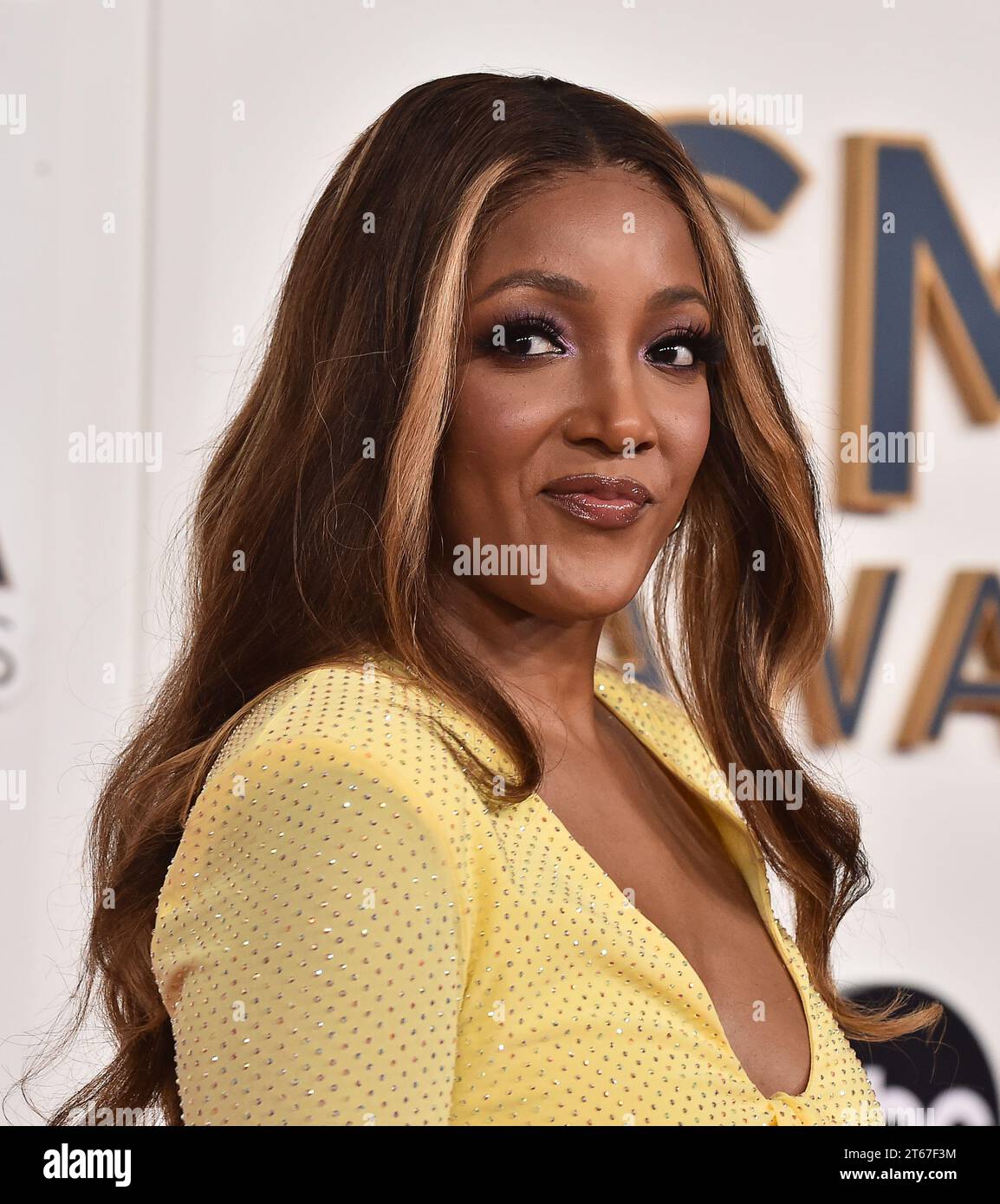 Mickey Guyton arriving to the 57th Annual Country Music Association ...