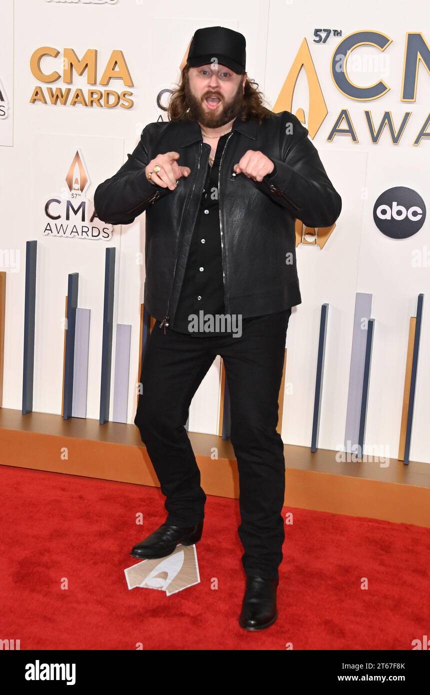 Nate Smith arriving to the 57th Annual Country Music Association Awards ...